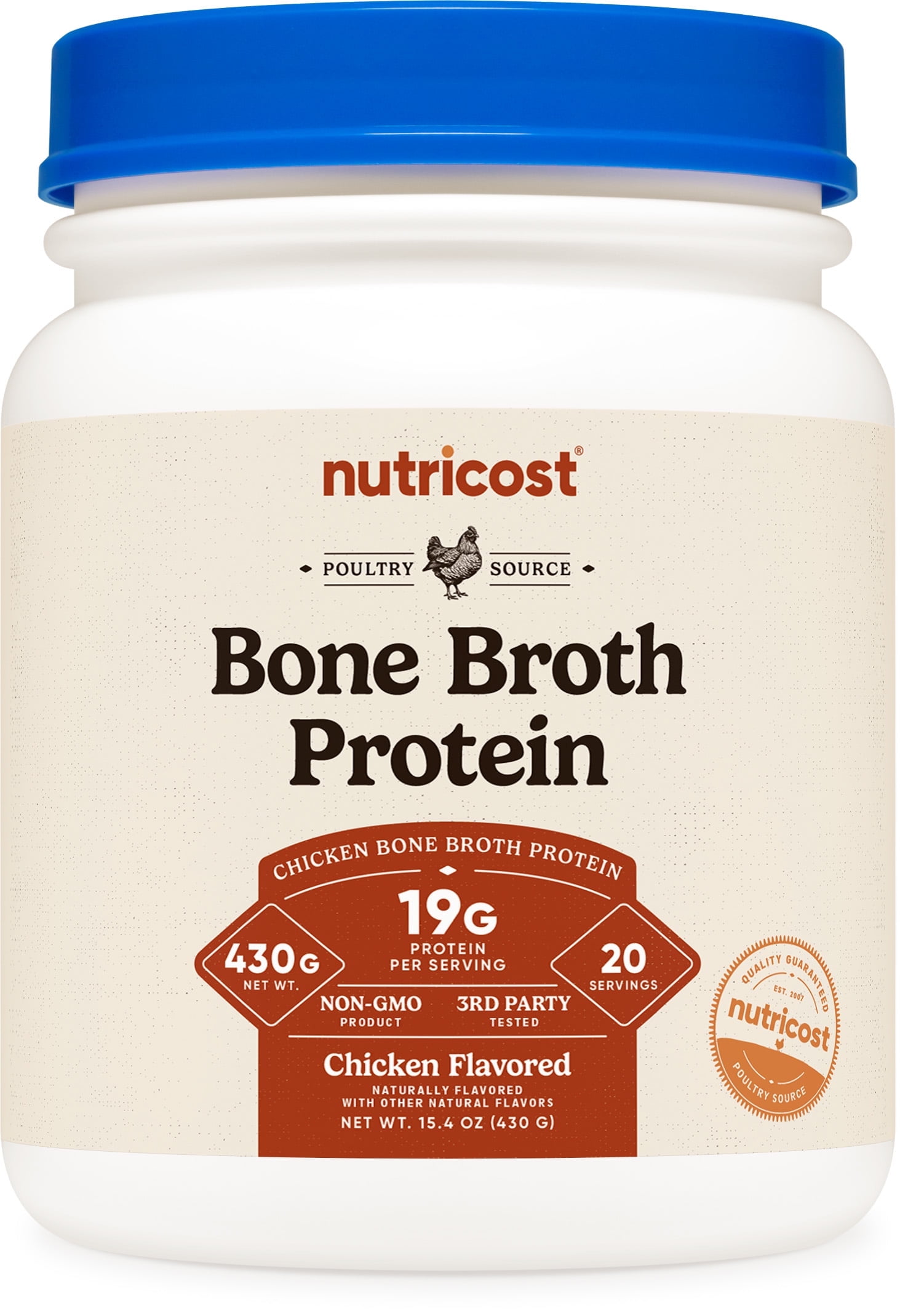 Nutricost Chicken Bone Broth Protein (Chicken Flavored, 20 Servings ...