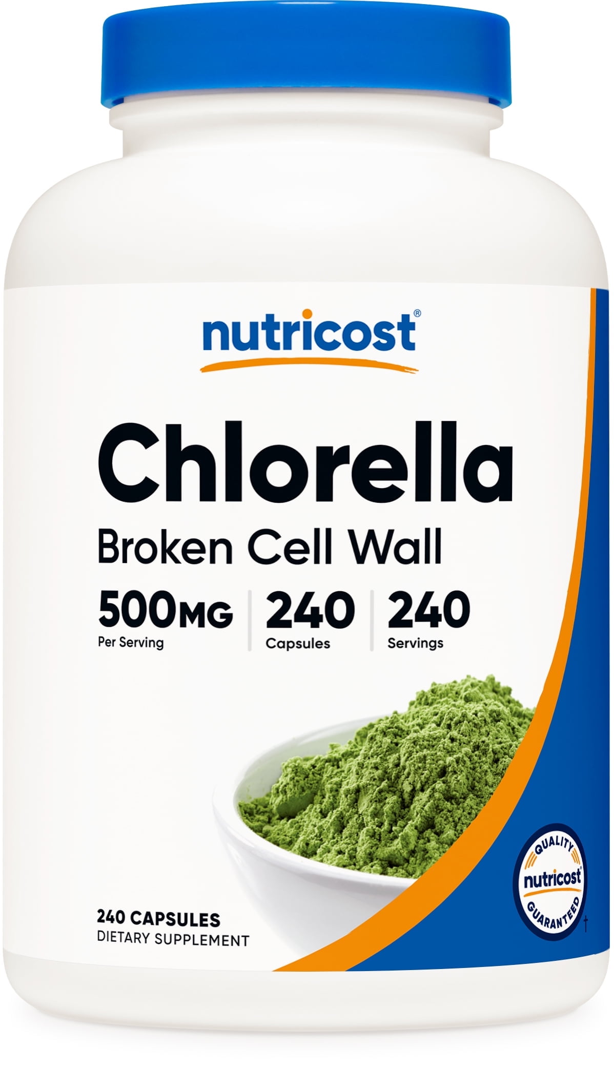 Nutricost Chlorella Supplement Capsules 500mg, 240 Count, Rich in ...