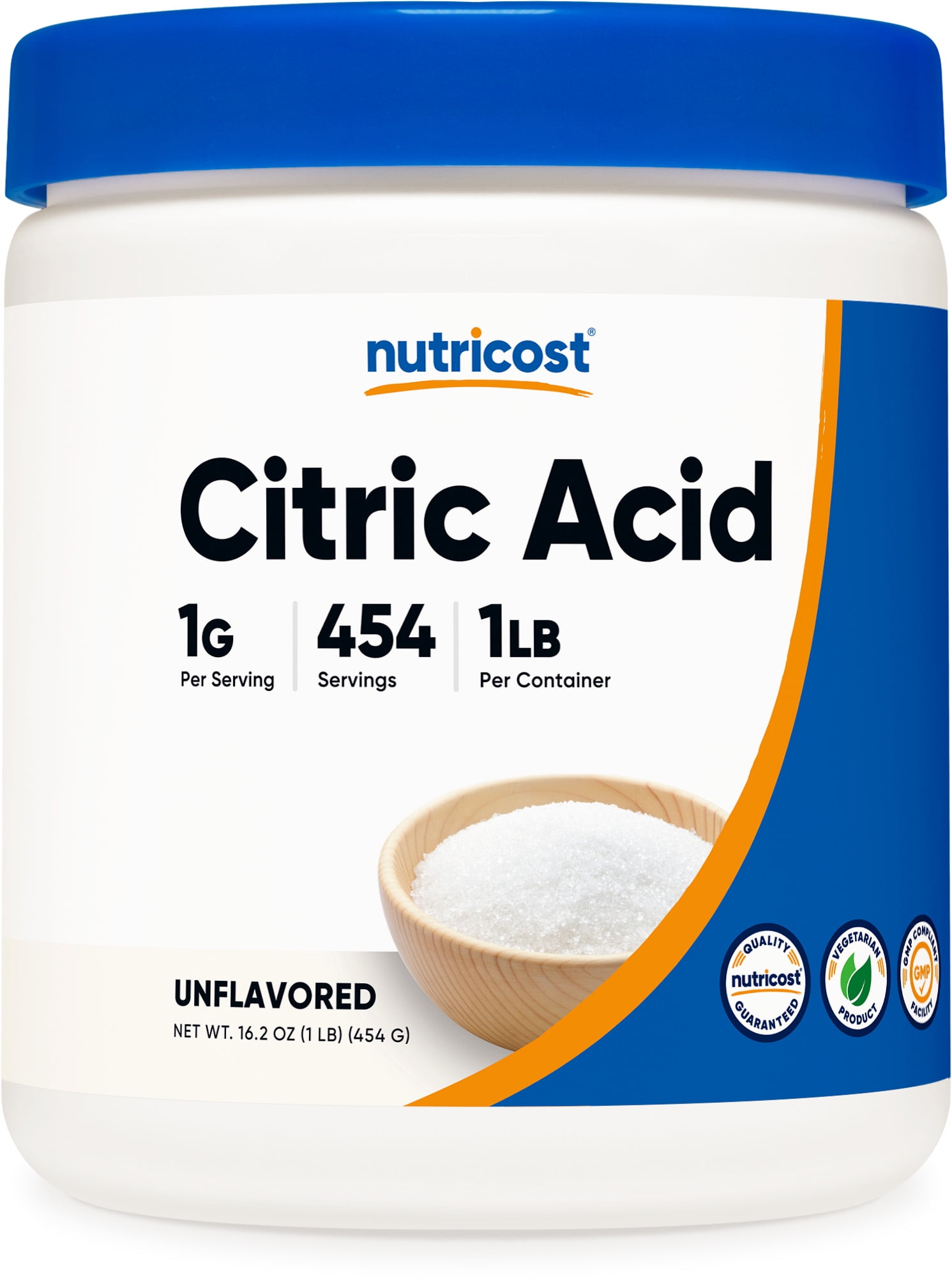 Nutricost Citric Acid Powder 1LB - 454 Servings, Vegetarian, Gluten ...