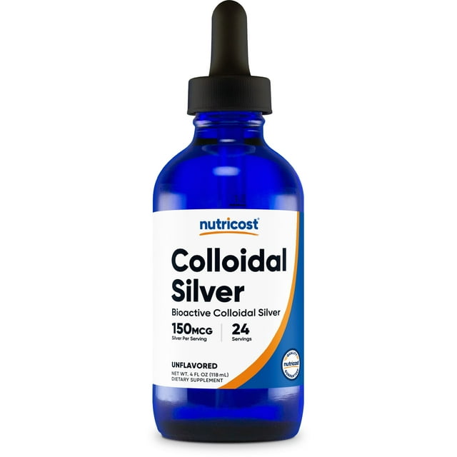 Nutricost Bio-Active Colloidal Silver 30PPM, 4oz - Superior Quality, UV ...