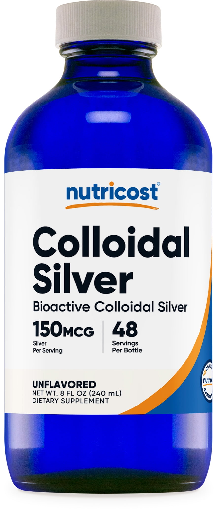 Nutricost Bio-Active Colloidal Silver Liquid Ionic Supplement, 150MCG ...