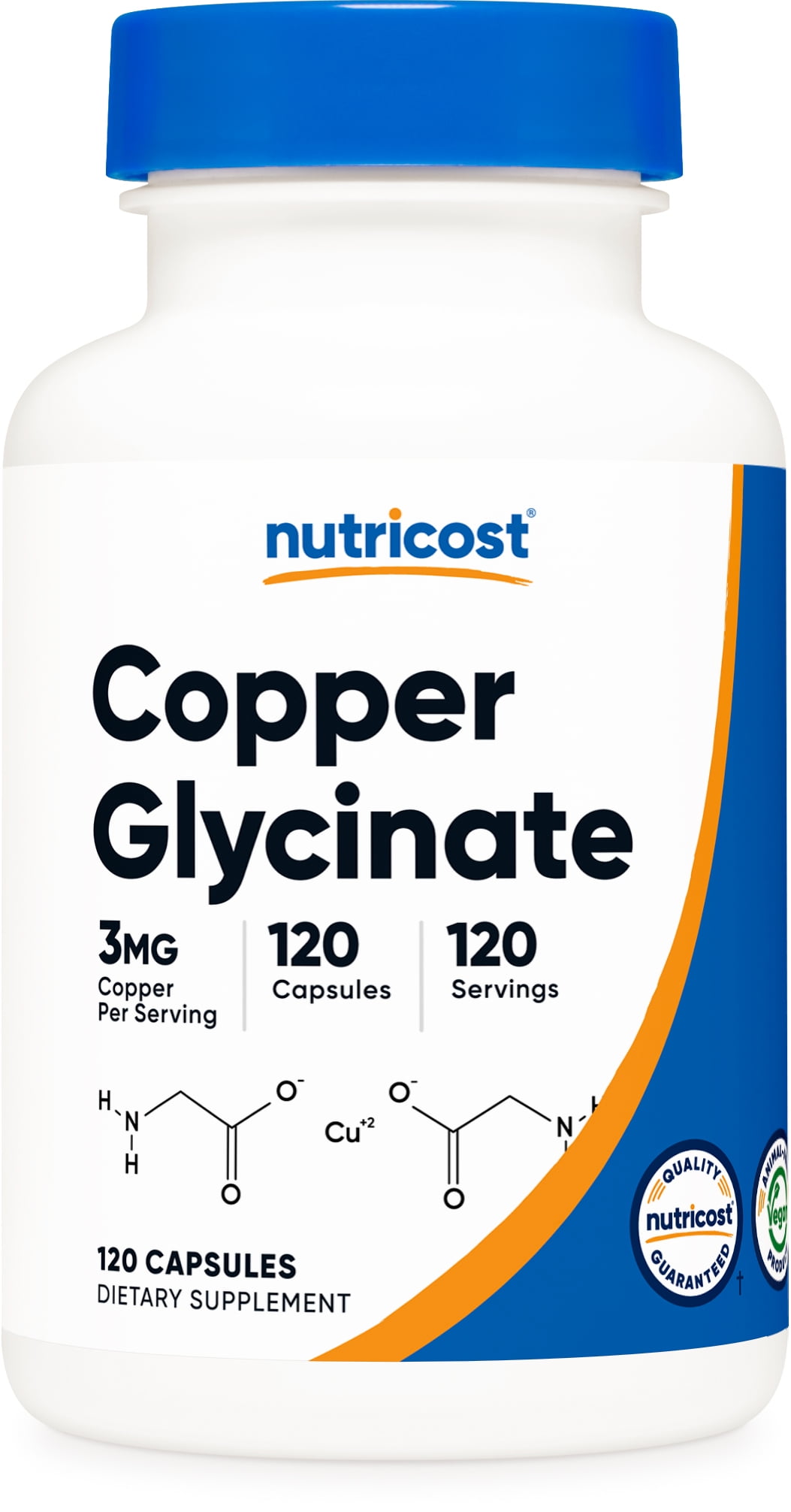 Nutricost Copper Glycinate Capsules (120 Capsules, 3MG Copper per ...