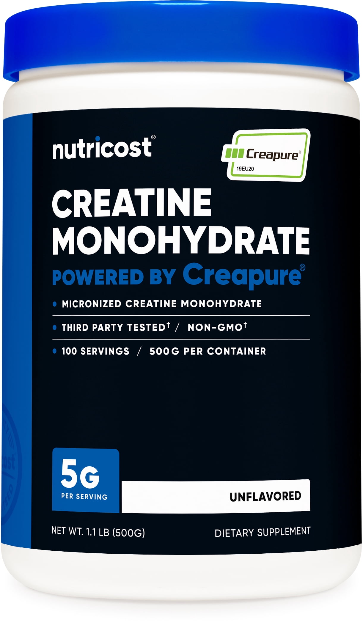 Nutricost Creapure® Creatine Monohydrate Powder (Unflavored) Supplement ...