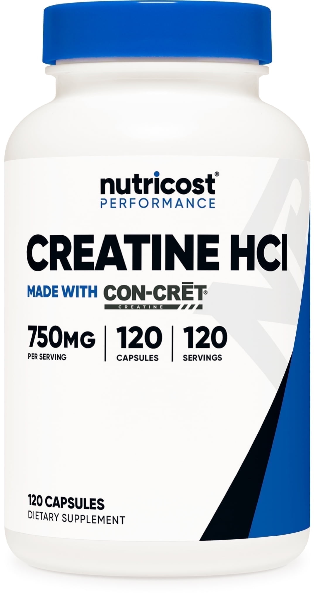 Nutricost Creatine HCl 120 Capsules - Made with CON-CRET Creatine, 750 MG Per Capsule - Walmart.com