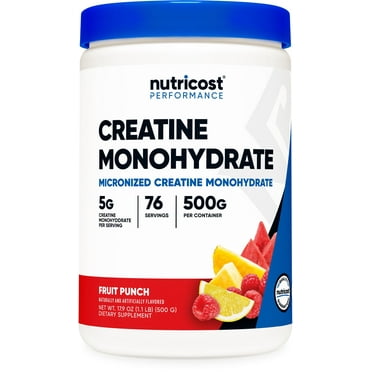 Nutricost Creatine Monohydrate Supplement Powder (500 Grams) (Blue ...