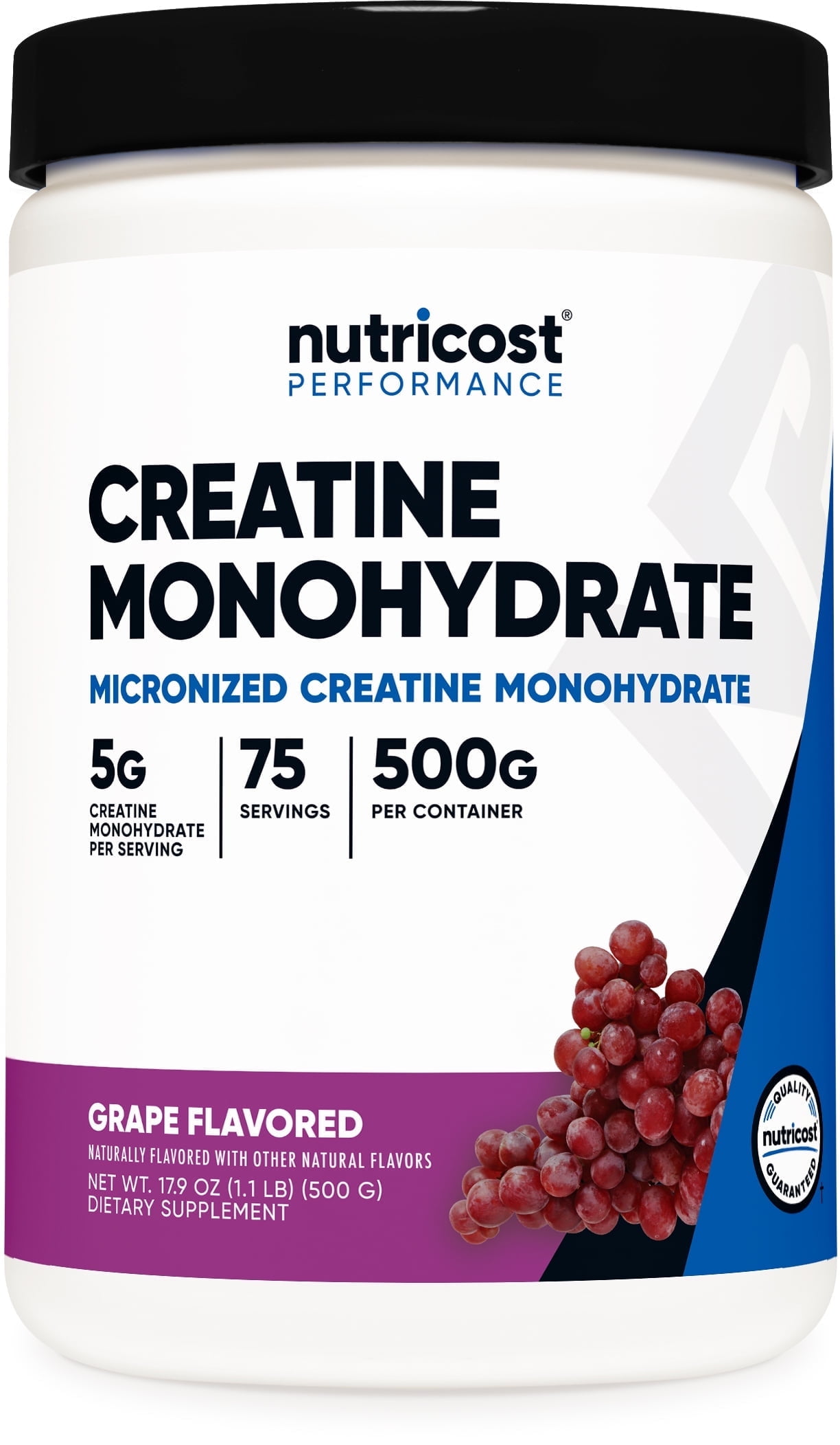 Nutricost Creatine Monohydrate Powder Grape Flavor 500g Micronized ...