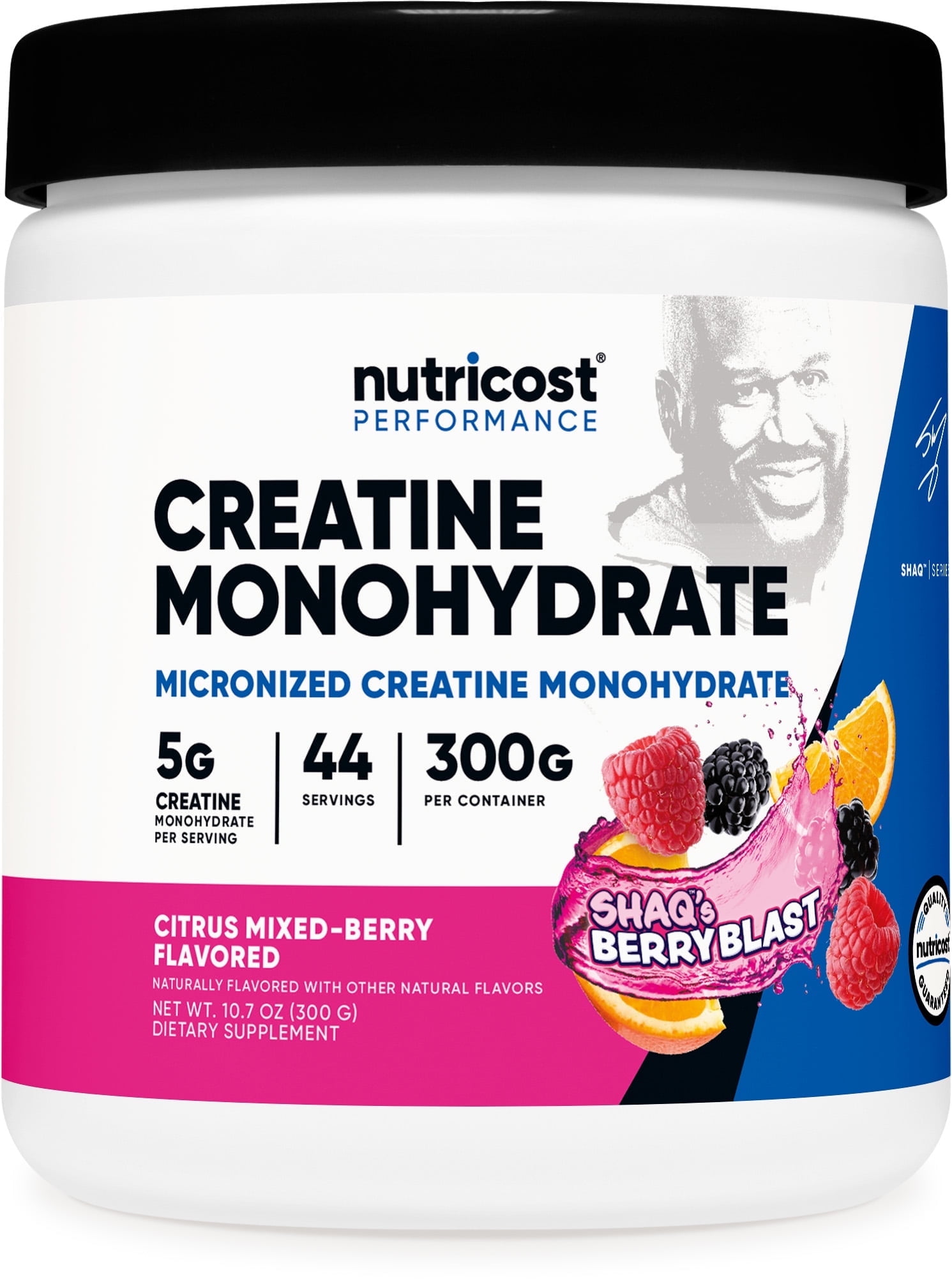 Nutricost Creatine Monohydrate Powder (Shaq's Berry Blast, 300 Gram ...