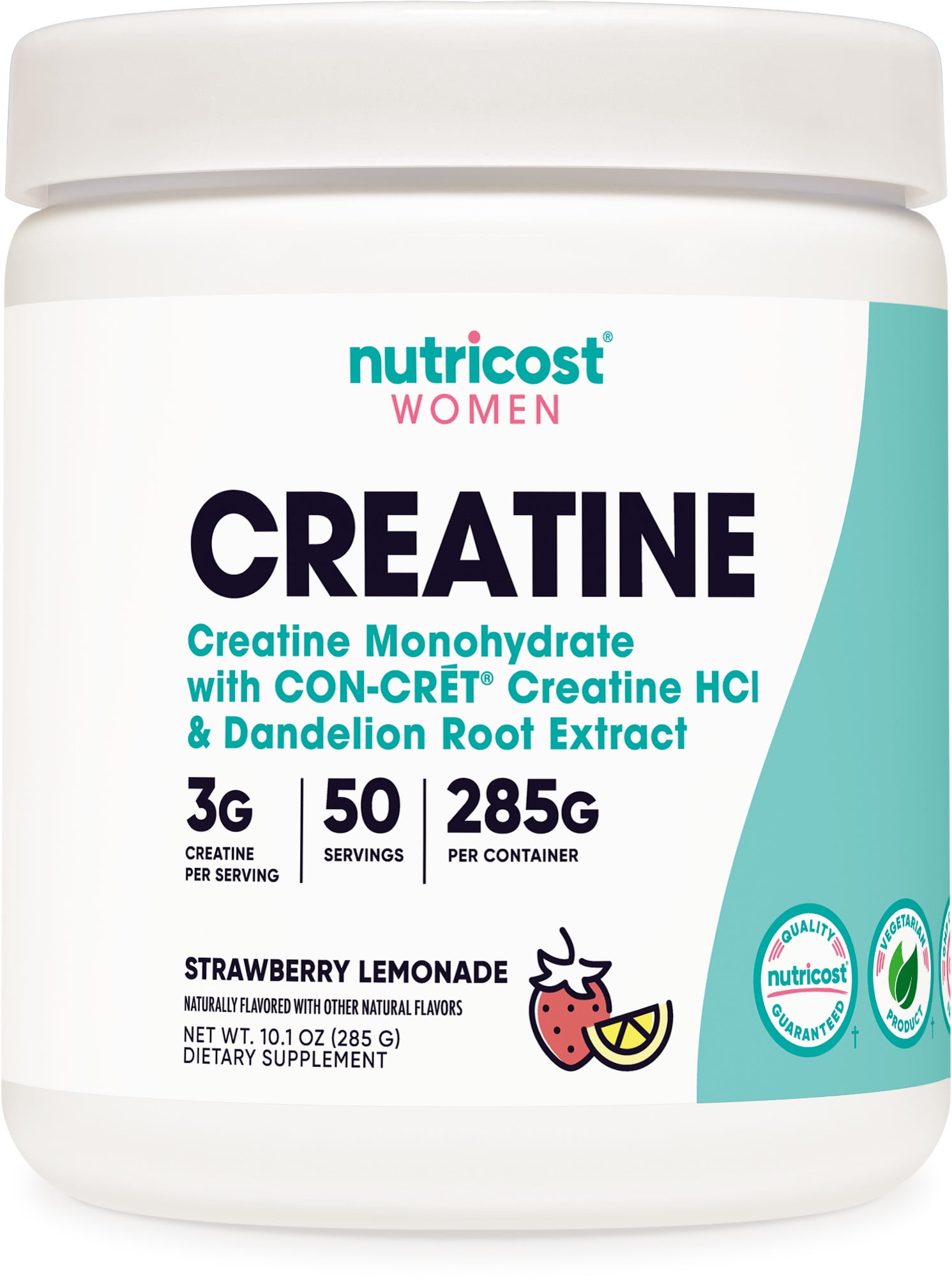 Nutricost Creatine Monohydrate Powder for Women Strawberry Lemonade, 50 ...