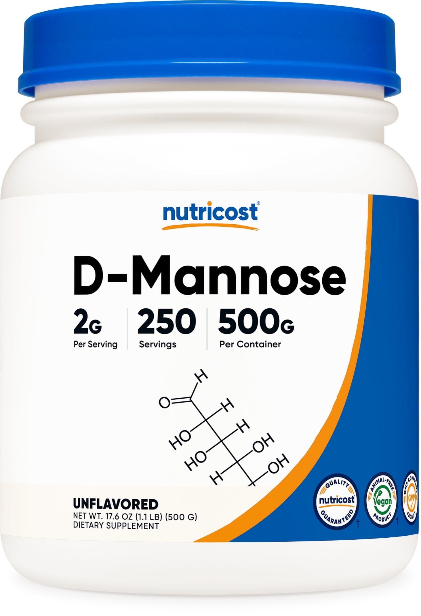Nutricost D-Mannose Powder for Urinary Tract Health - 500g, 2g Serving ...
