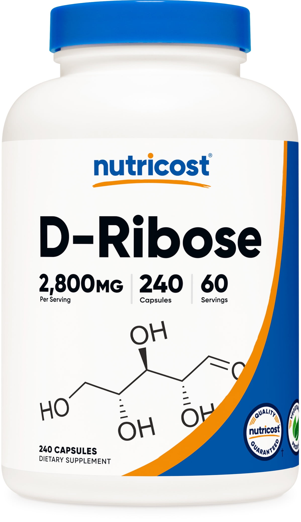 Nutricost D-Ribose 2800mg, 240 Capsules - Vegetarian Friendly ...