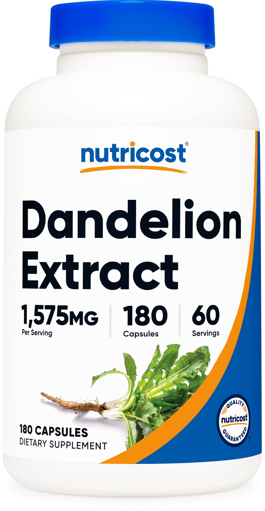 Nutricost Dandelion Extract Capsules 525mg (180 Capsules) - Non-GMO, Gluten Free Supplement ...