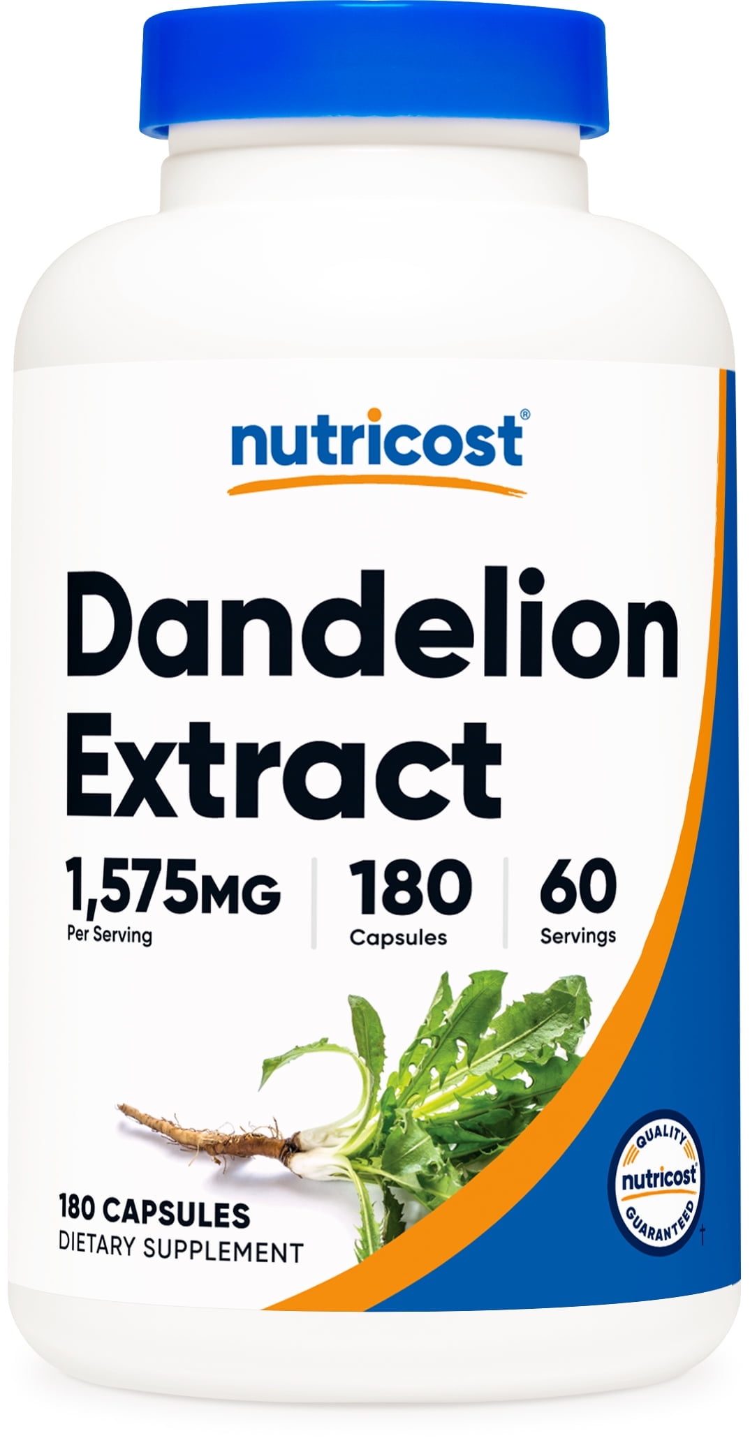 Nutricost Dandelion Root Extract Capsules, 525mg, 180 Count - Non-GMO ...