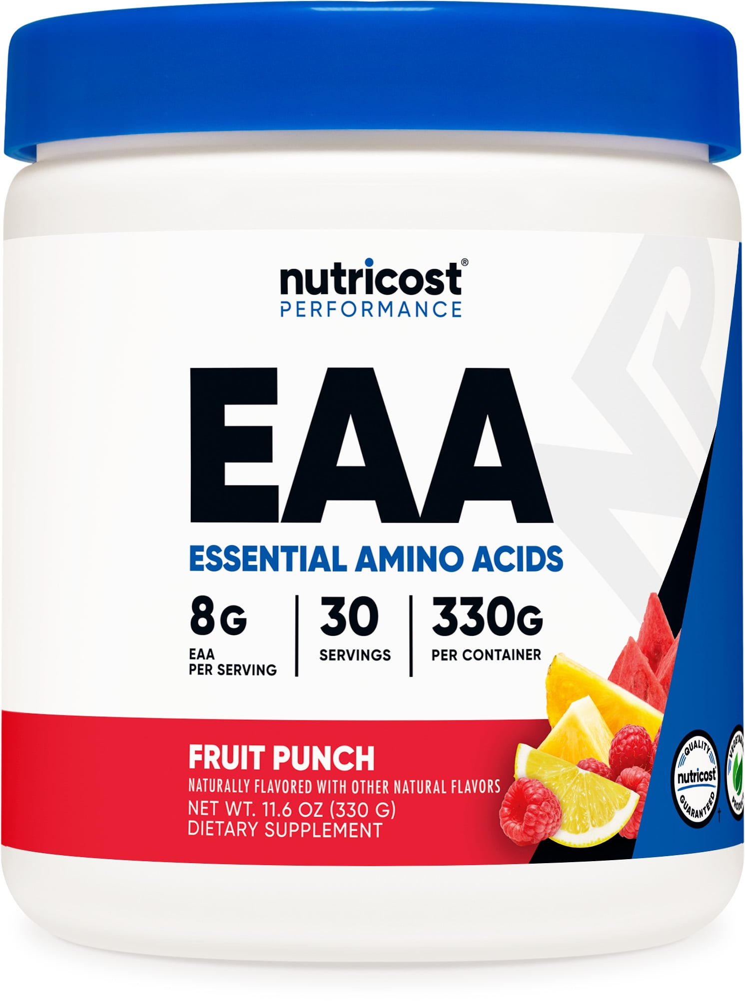 Nutricost EAA Powder 30 Servings Fruit Punch with 8g Essential Amino Acids and BCAAs - Walmart.com