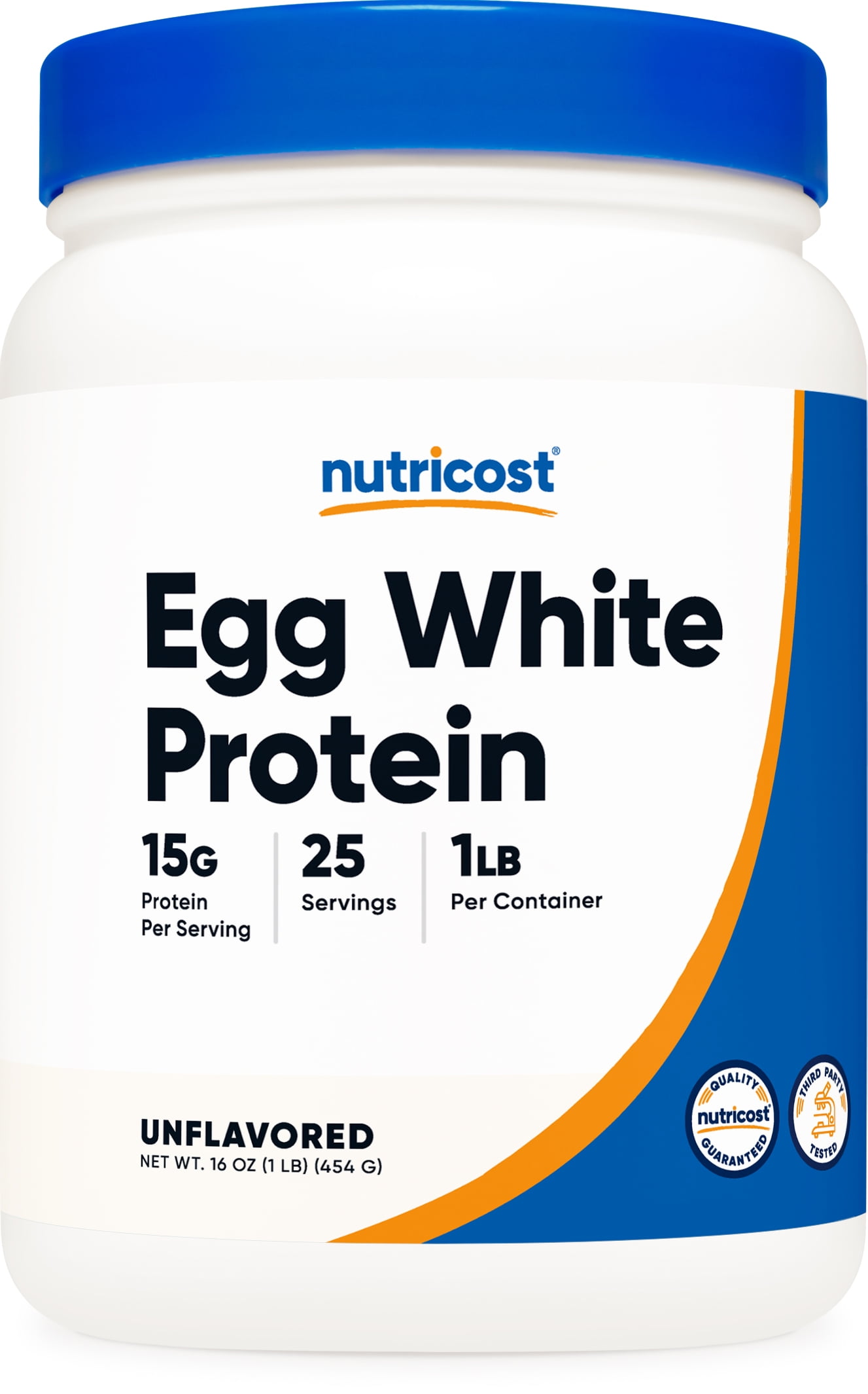 Nutricost Non-GMO, Gluten Free Egg White Protein Powder (1lb), 15g ...