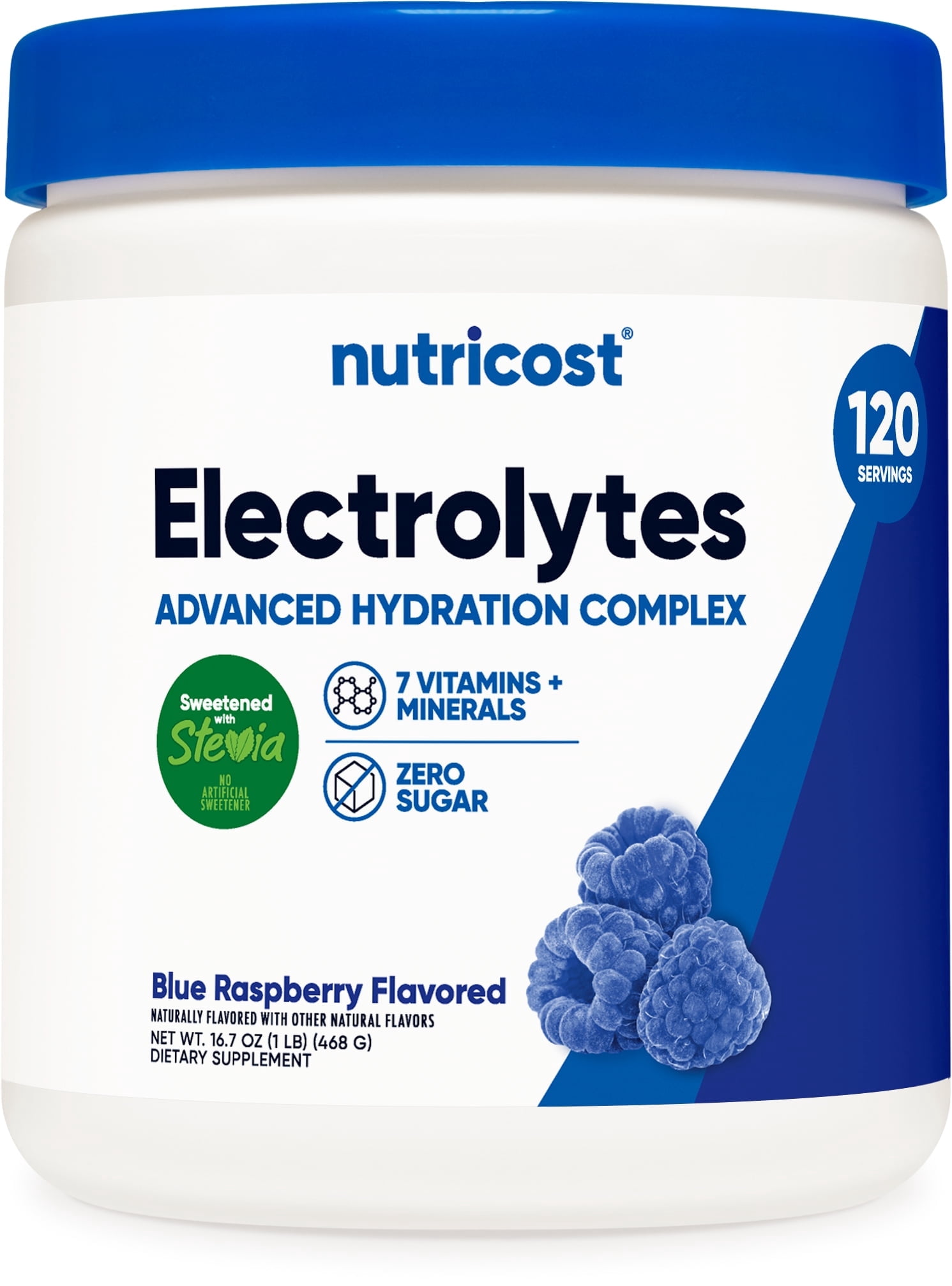 Nutricost Electrolyte Complex Drink Mix Powder (Blue Raspberry) 120 ...