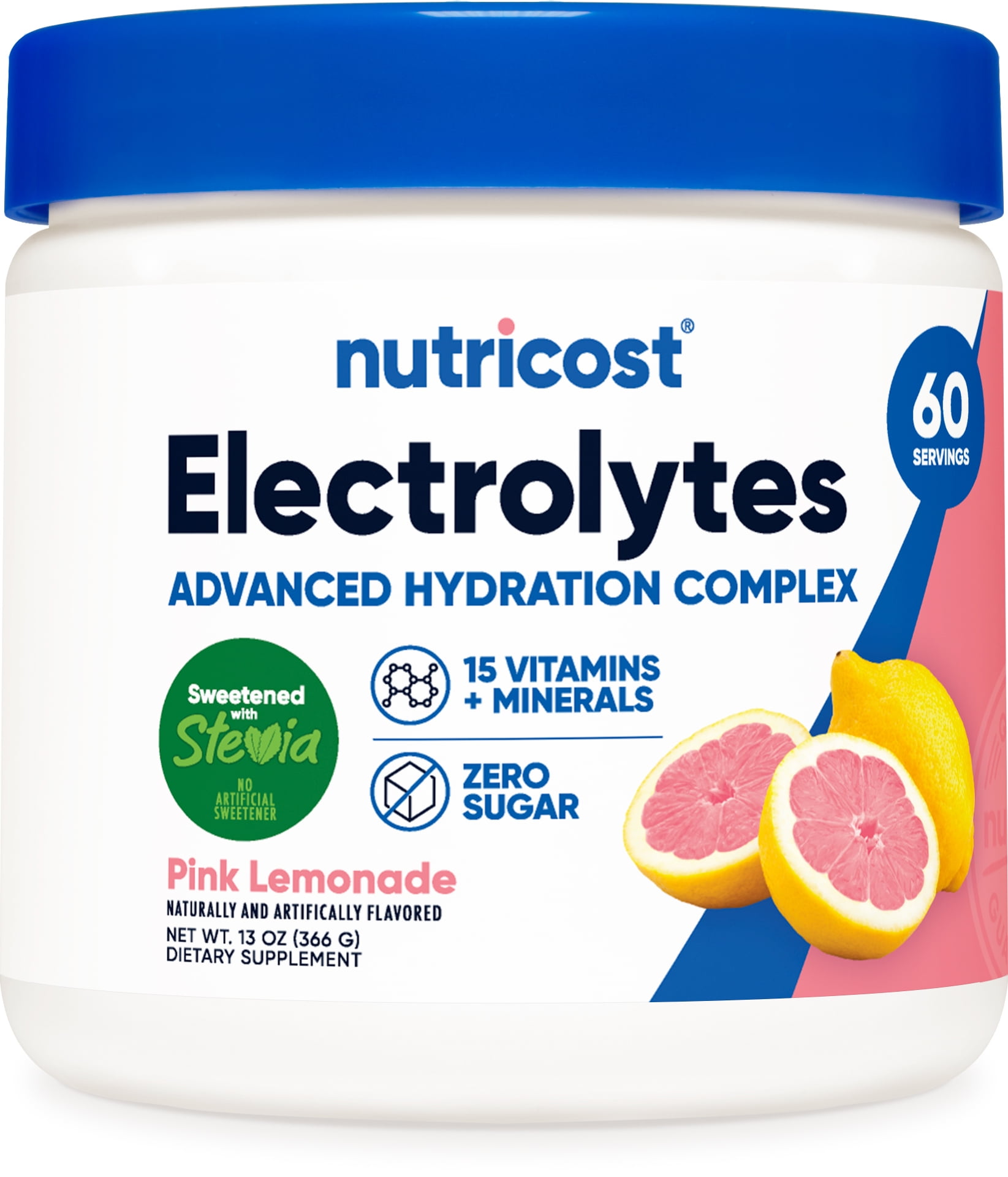 Nutricost Electrolyte Complex Drink Mix Powder (Pink Lemonade) 60 ...