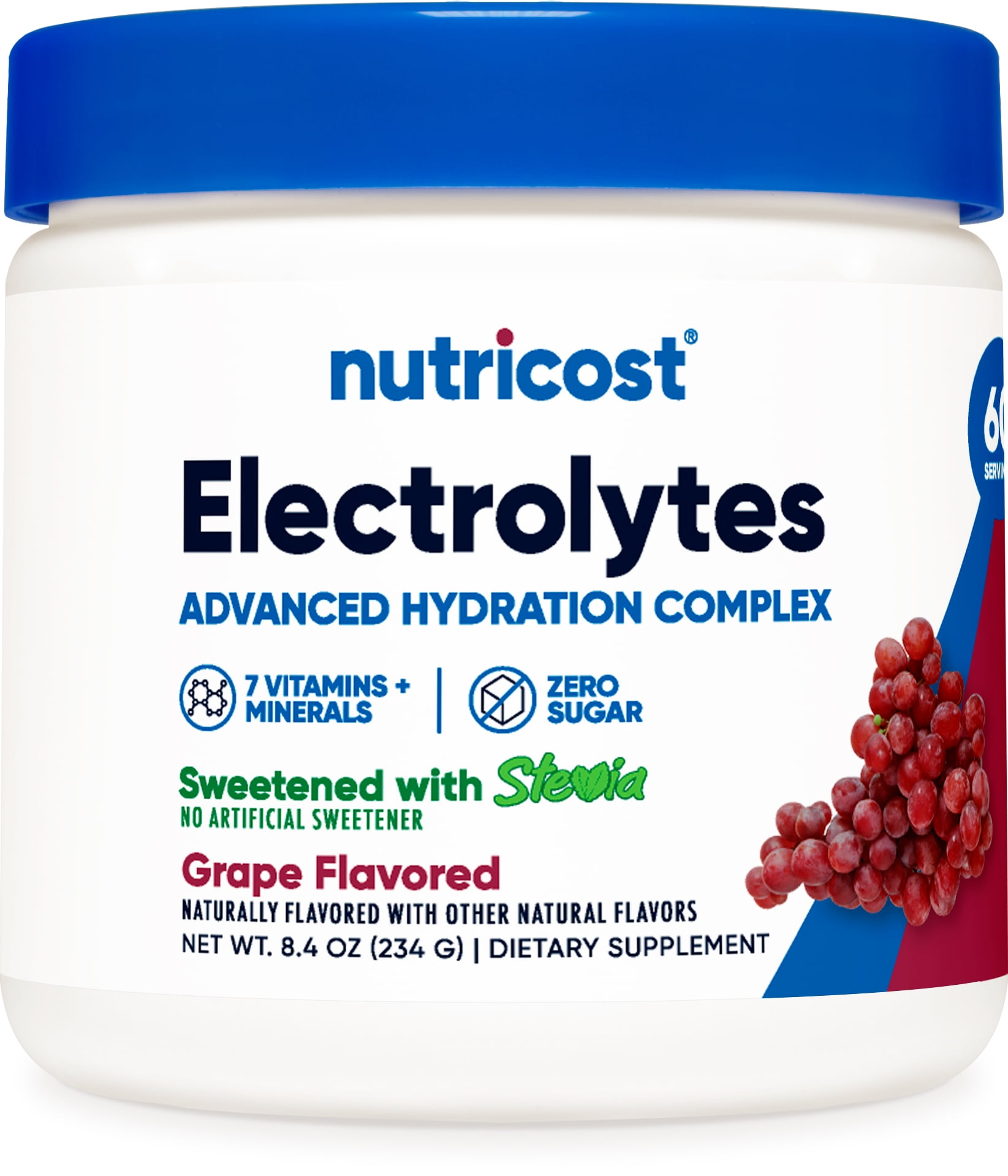Nutricost Electrolyte Complex Powder (60 Servings, Grape) - Hydration ...