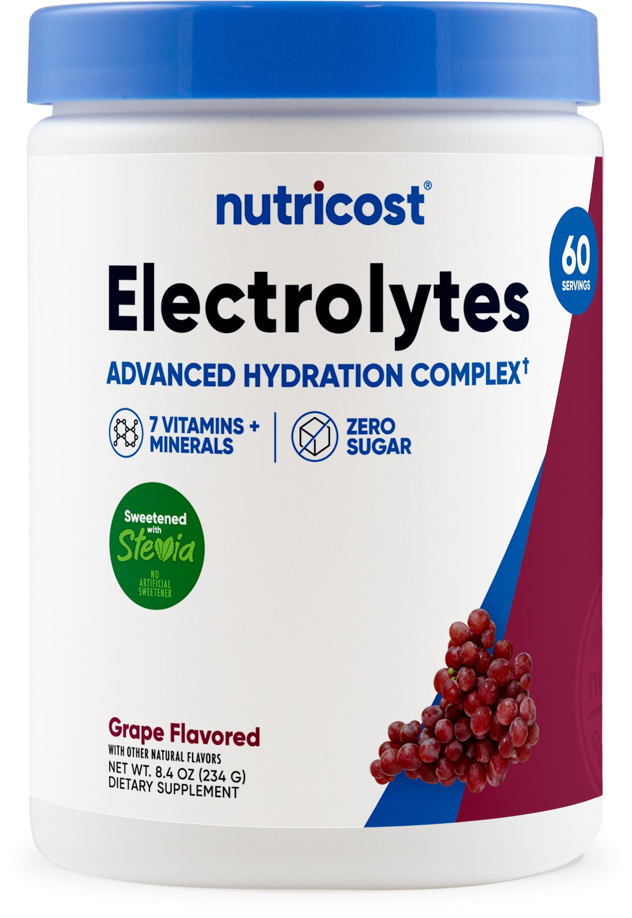 Nutricost Electrolyte Complex Powder Grape 60 Servings Hydration ...