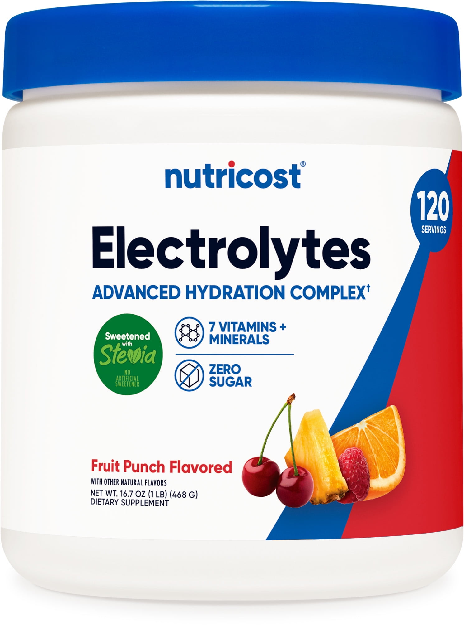 Nutricost Electrolyte Complex Powder Fruit Punch 120 Servings Hydration ...
