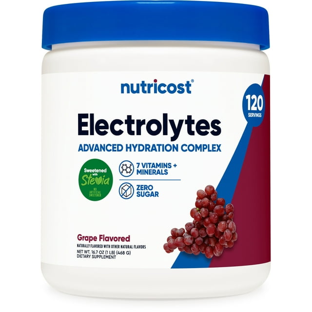 Nutricost Electrolyte Complex Powder (Grape) 120 Servings - Hydration ...