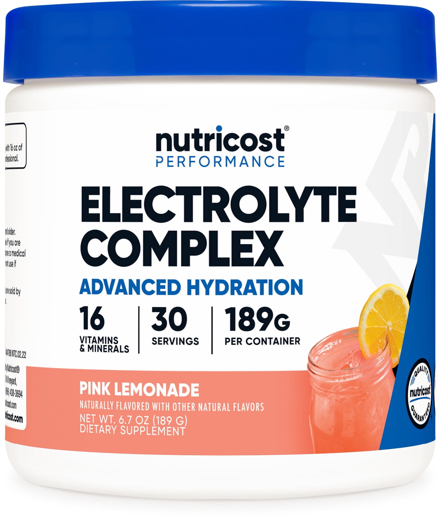 Nutricost Electrolyte Powder Complex Supplement, Pink Lemonade, 30 ...