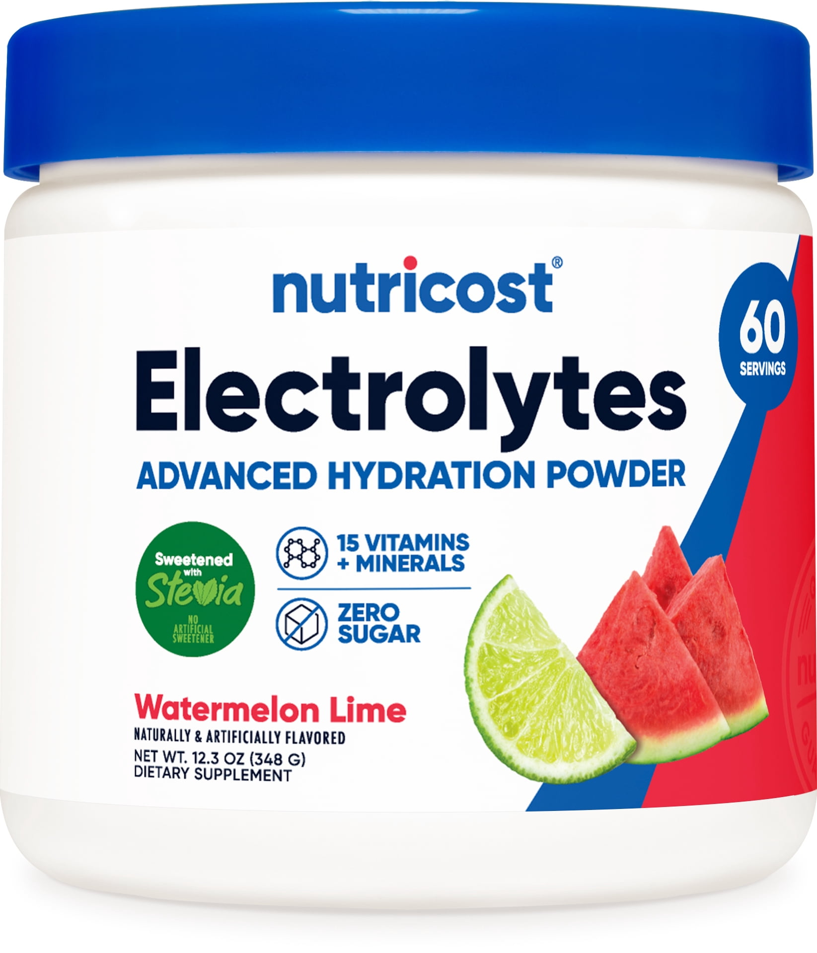 Nutricost Electrolytes Advanced Hydration Powder (Watermelon Lime) 60 ...