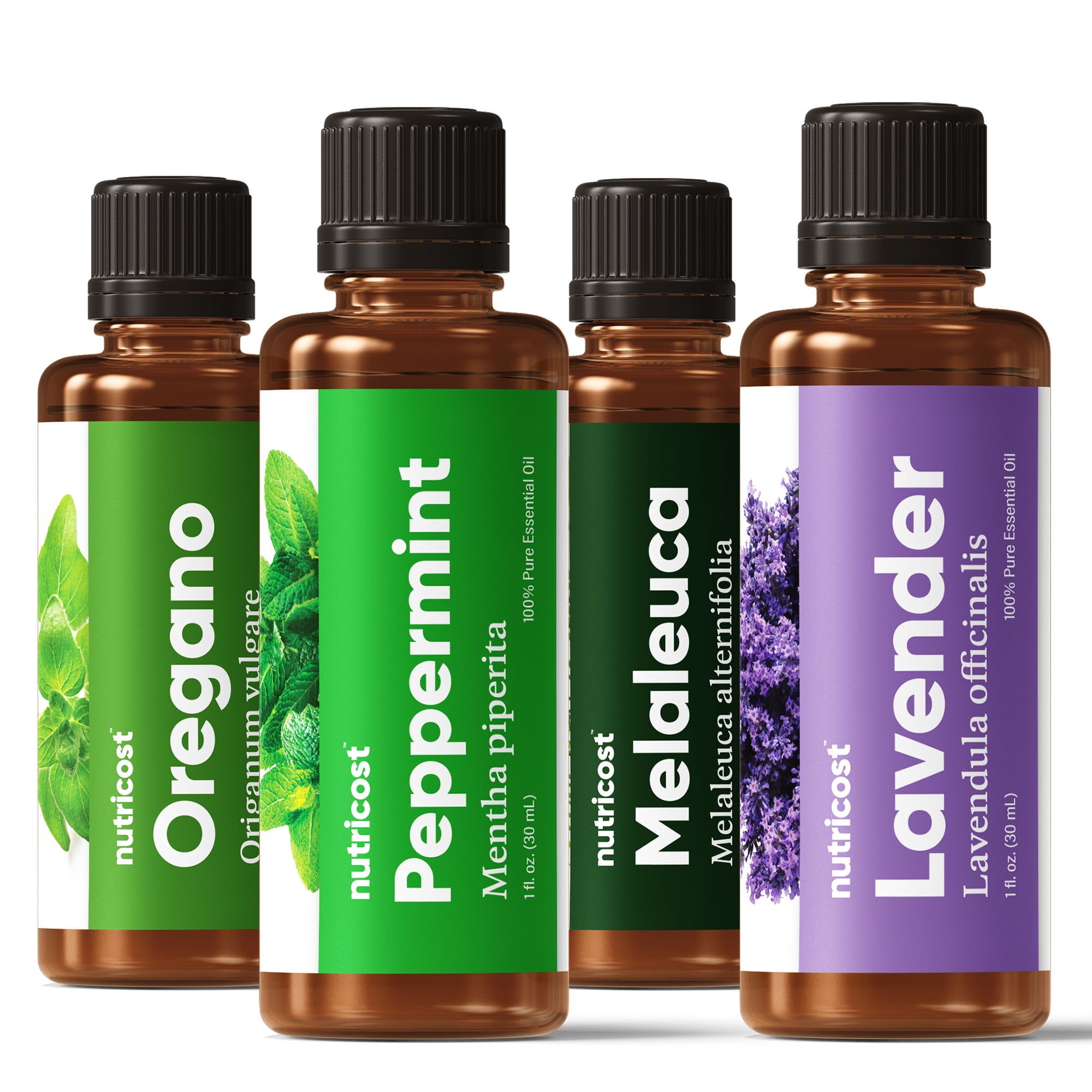 Nutricost Essential Oil Variety Pack (4 Count) - Lavender, Peppermint ...