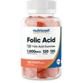 Nutricost Folic Acid (Vitamin B9) Vegetarian Gummies (120 Gummies / 1 ...