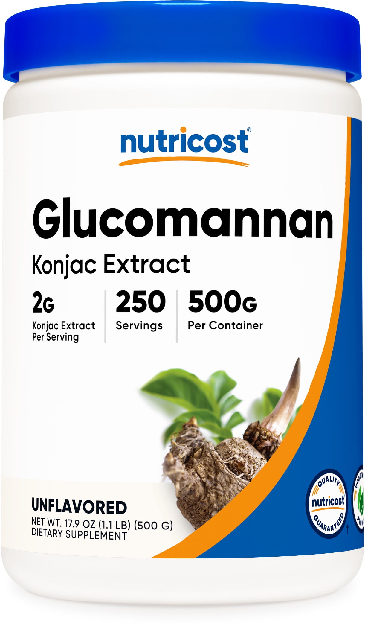 Nutricost Glucomannan Powder 500 Grams - Gluten Free & Non-GMO ...