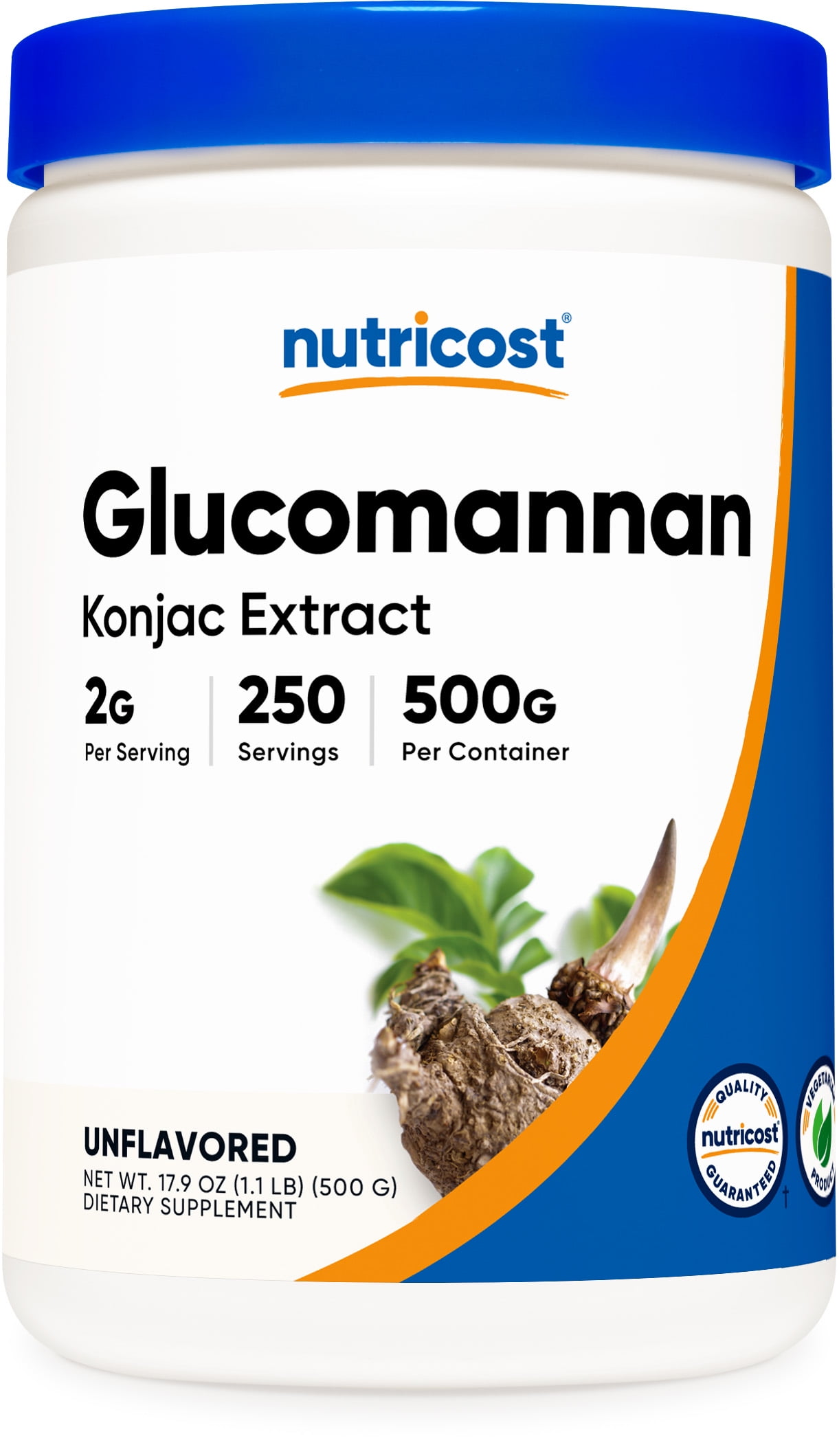 Nutricost Glucomannan Powder 500 Grams - Gluten Free & Non-GMO ...
