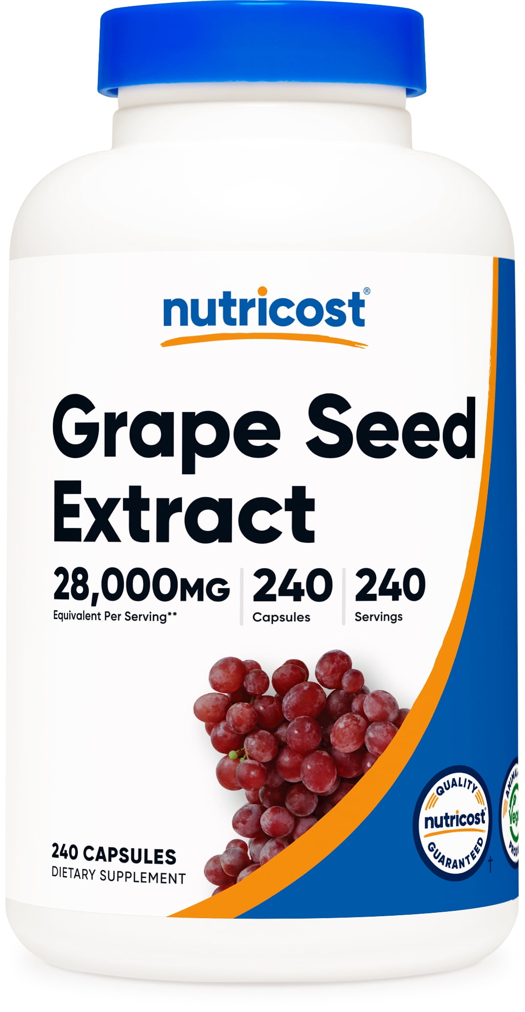 Nutricost Grape Seed Extract Pill, 28,000mg, 240 Capsules - Non-GMO ...