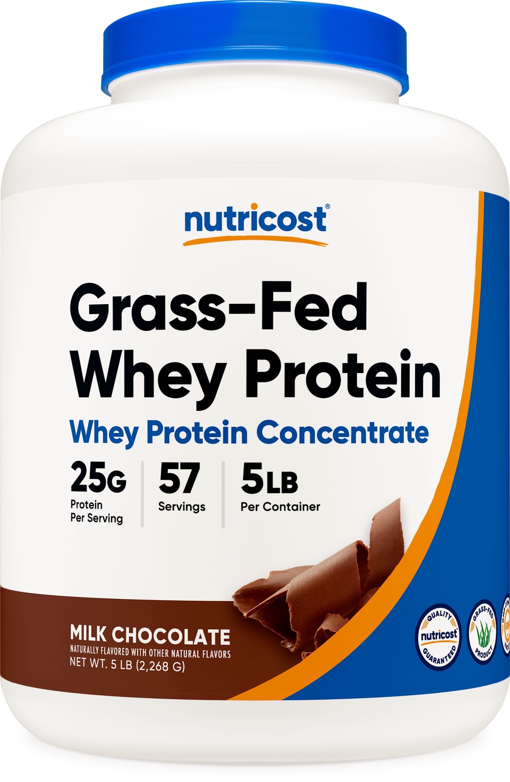 Nutricost Grass-Fed Whey Protein Concentrate (Chocolate) 5LBS - Non-GMO, Gluten Free - Walmart.com
