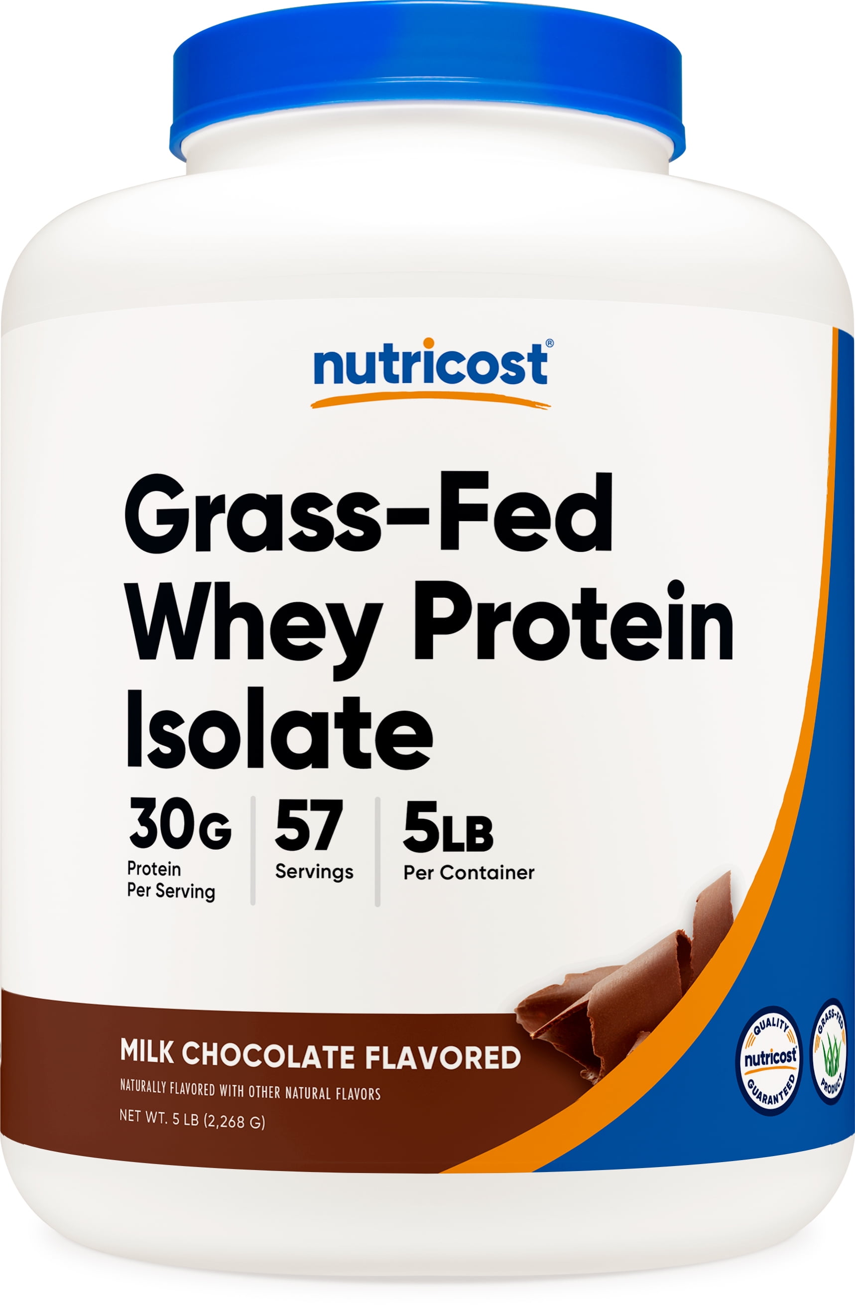 Nutricost Grass-Fed Whey Protein Isolate Powder (Chocolate) 5LBS - Non-GMO - Walmart.com