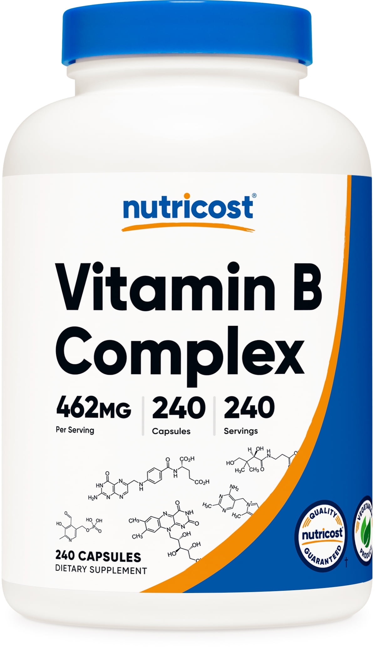 Nutricost High Potency Vitamin B Complex 460mg, 240 Capsules - Walmart.com