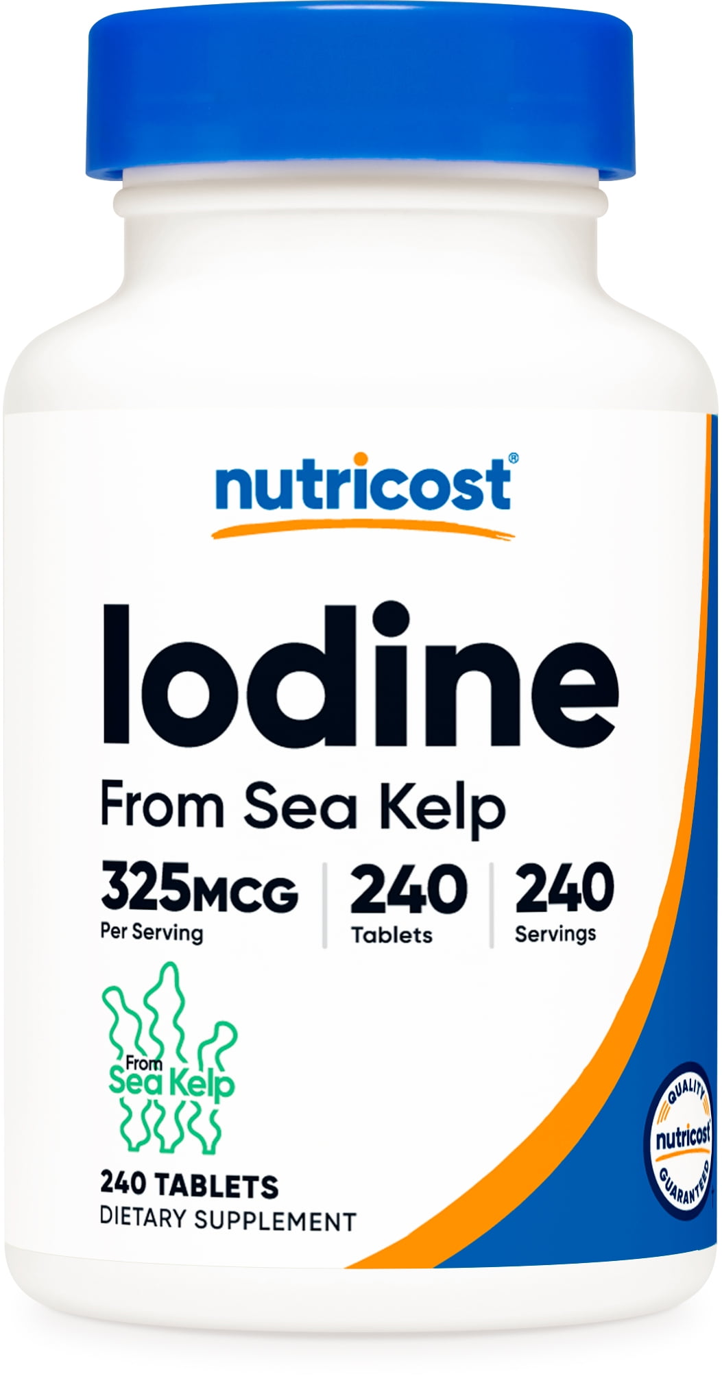 Nutricost Sea Kelp Natural Iodine 325mcg Dietary Supplement, 240 ...