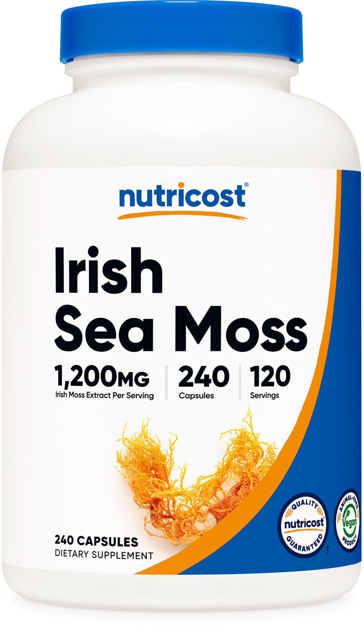 Nutricost Irish Sea Moss Extract Capsules 1,200mg per Serving, 240 ...