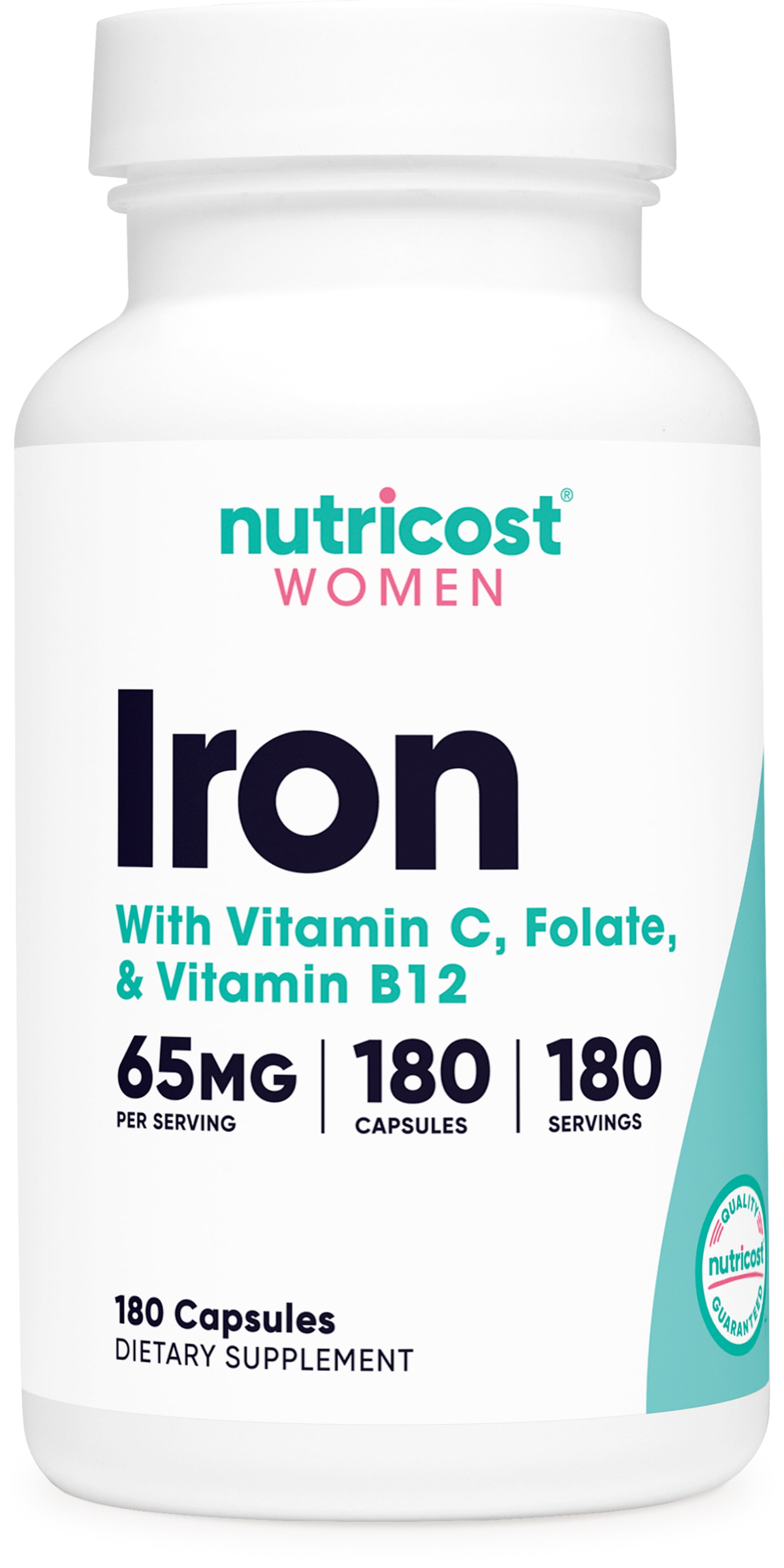 Nutricost Women's Iron Complex Health Supplement, 65mg, 180 Capsules ...