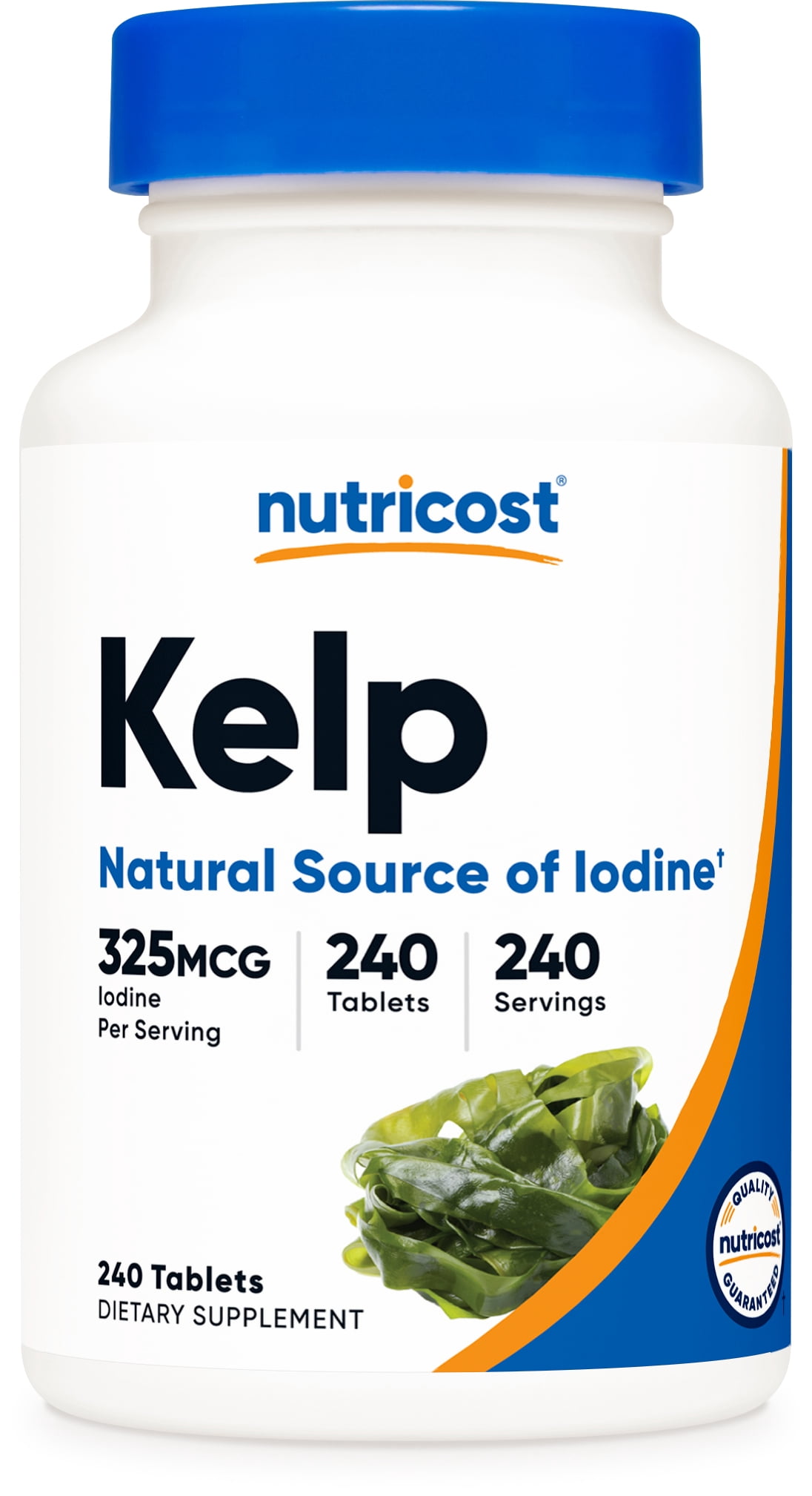 Nutricost Kelp Tablets, 325mcg Iodine, Natural Sea Greens, 240 ...