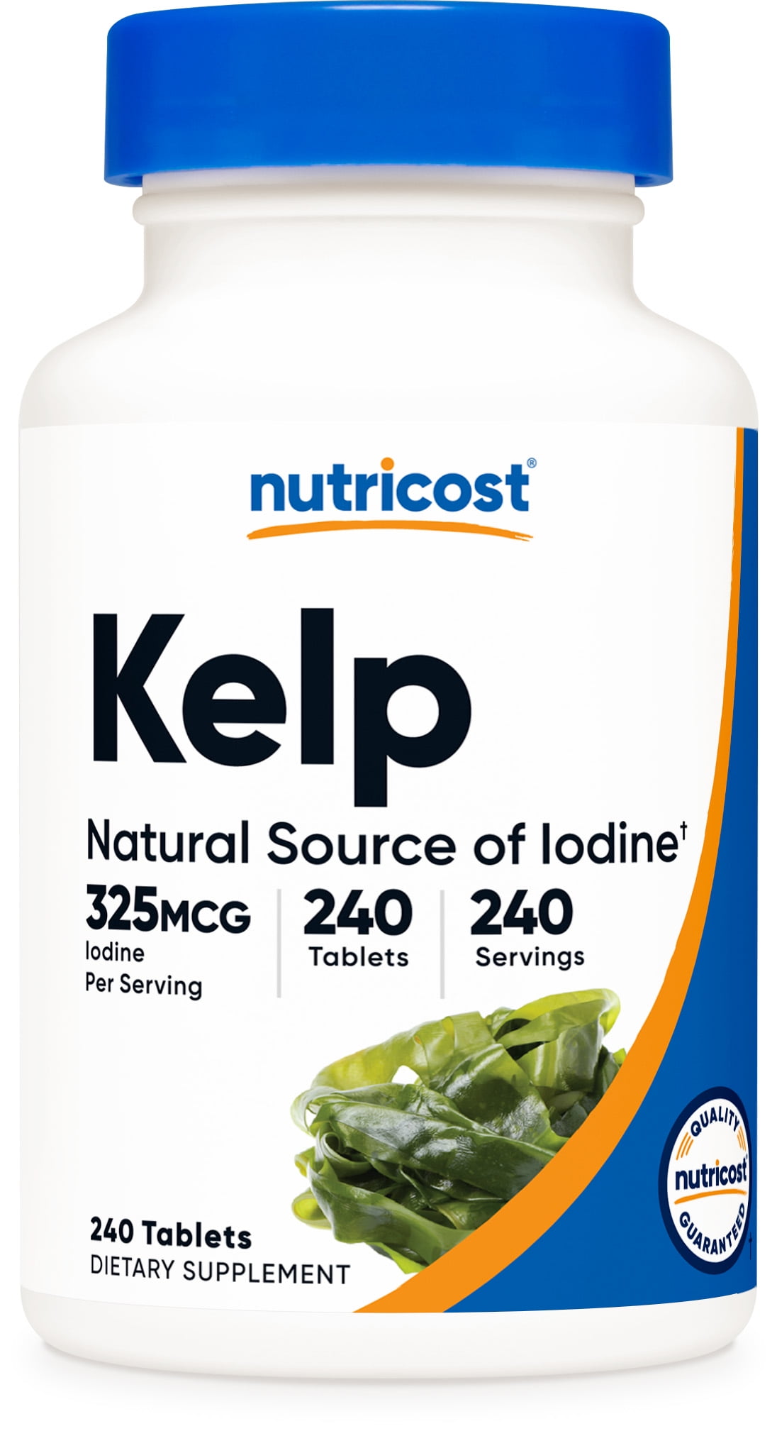 Nutricost Kelp Tablets, 325mcg Iodine, Natural Sea Greens, 240 ...