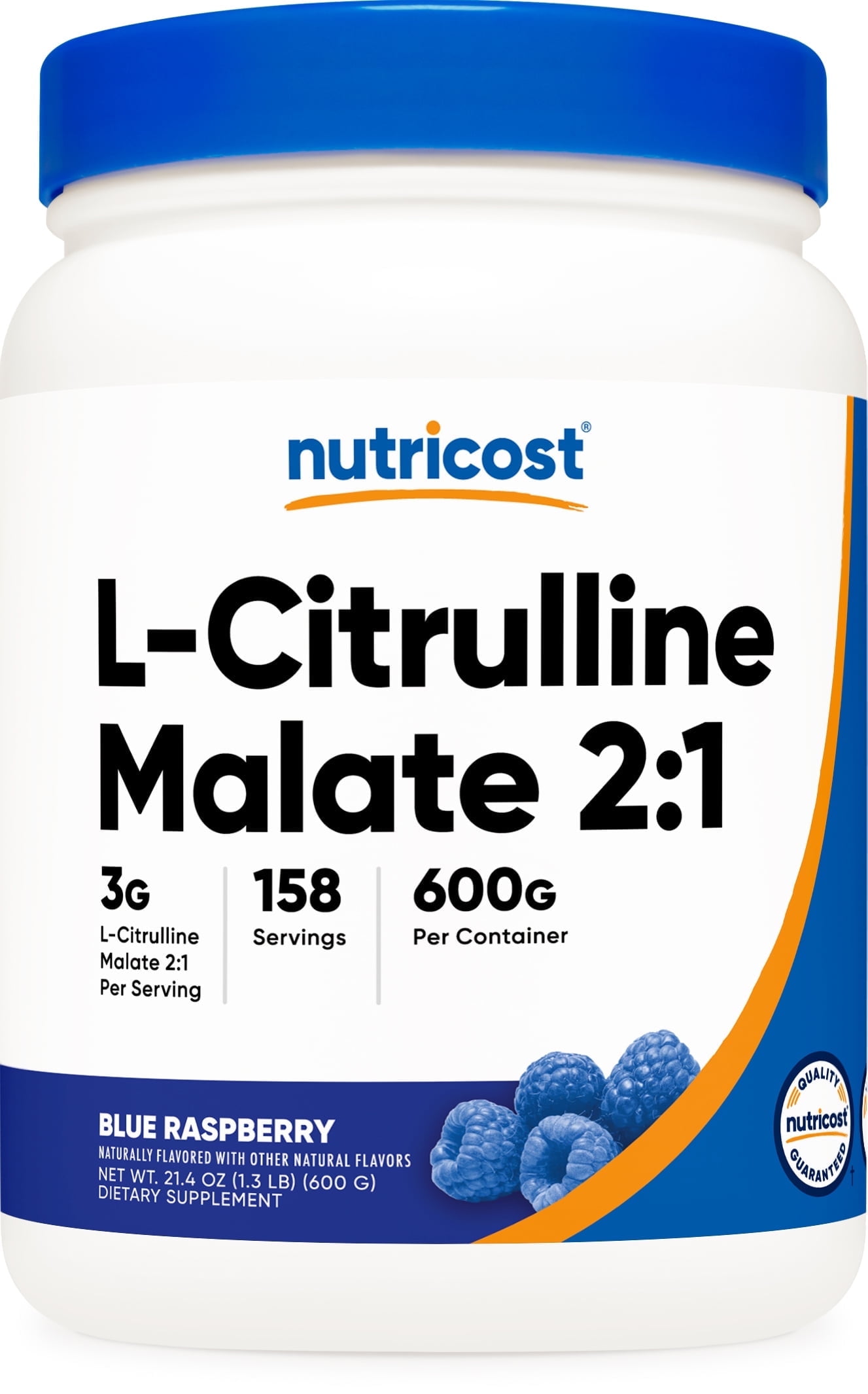 Nutricost L-Citrulline Malate 2:1 Supplement, 600 Grams (Blue Raspberry ...