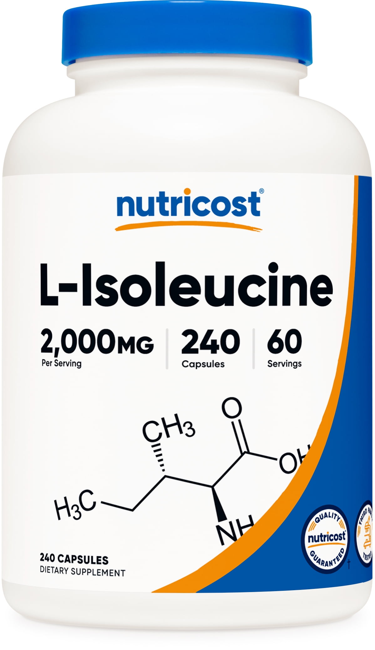 Nutricost L-Isoleucine Supplement, Essential Amino Acid, 2000mg per ...