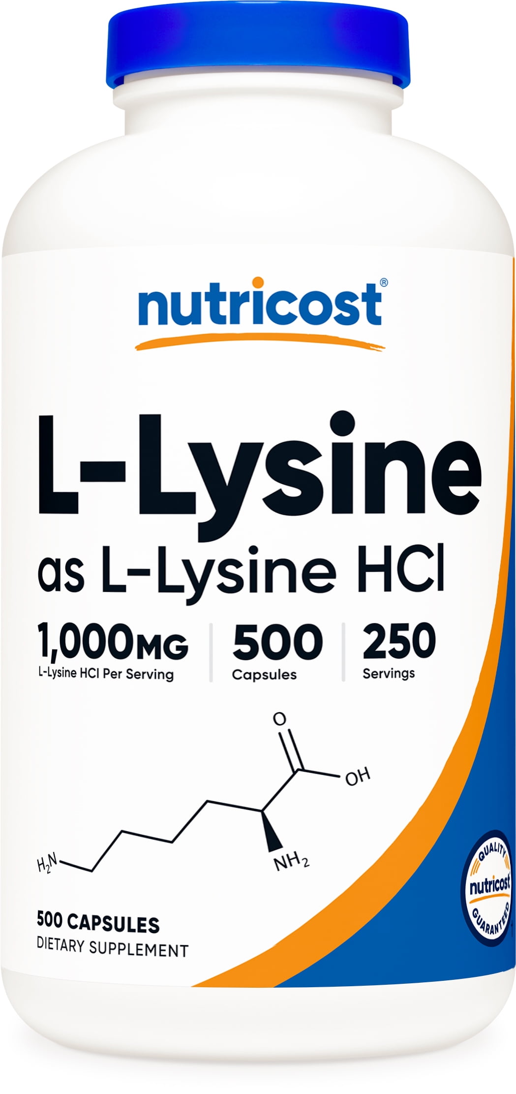 Nutricost L-Lysine 1000mg, 500 Capsules - 500mg Per Capsule, Health ...
