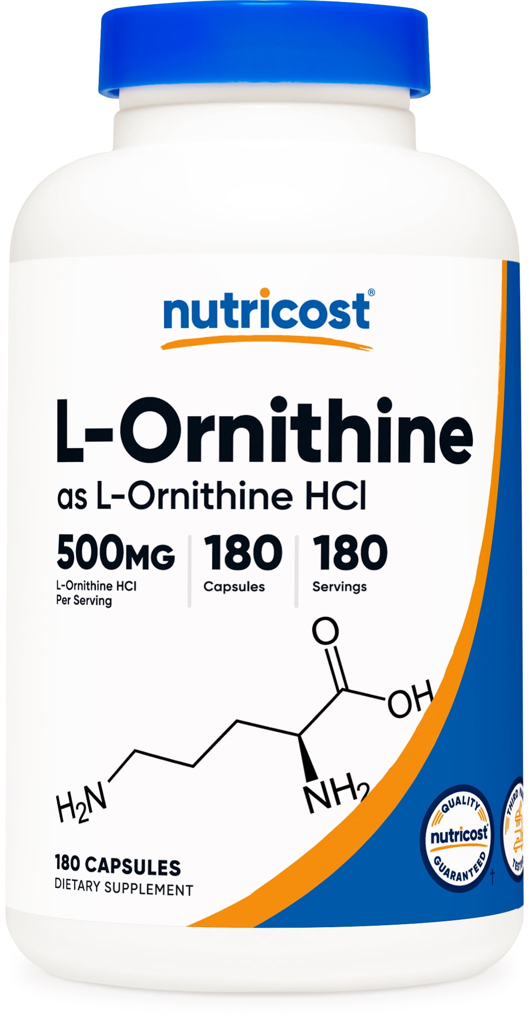 Nutricost L-Ornithine 500mg, 180 Capsules - Pre and Post-Workout ...