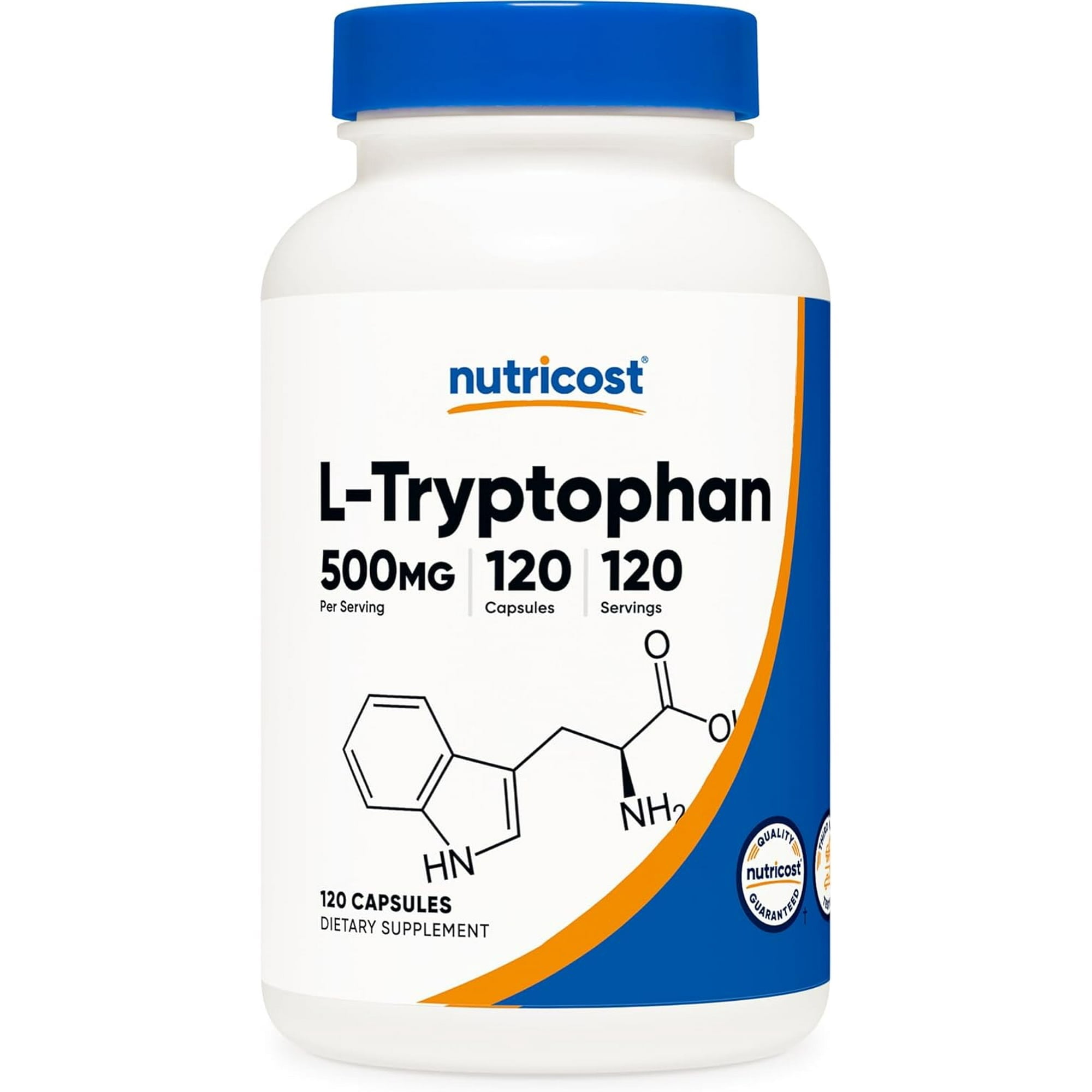 Nutricost L-Tryptophan 500mg, 120 Capsules, 120 Servings - Health ...