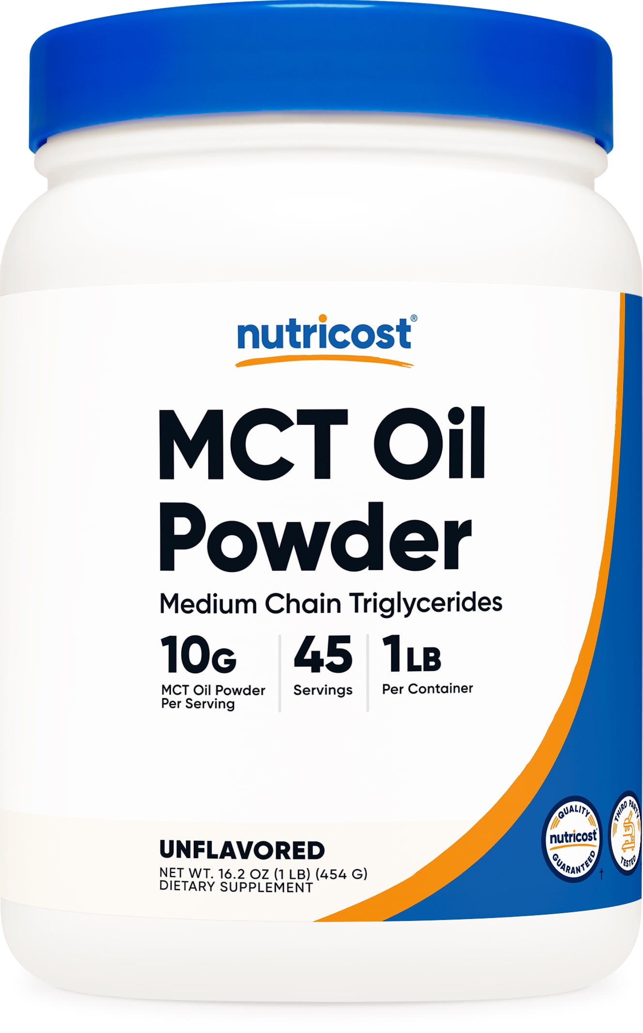Nutricost, MCT Oil Powder, 1LB, Medium Chain Triglyceride Supplement ...