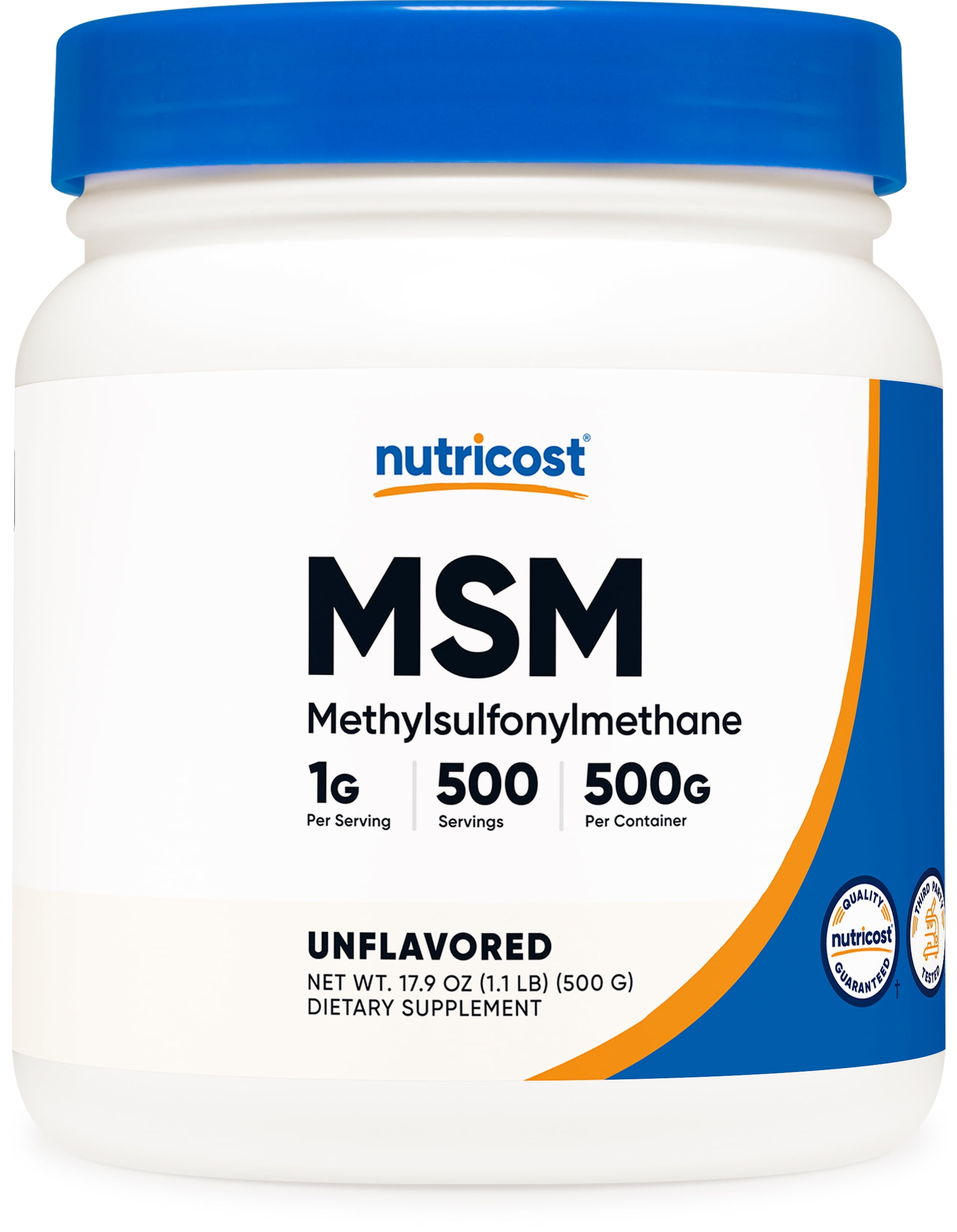 Nutricost MSM Powder, 500g Methylsulfonylmethane, 1g Serving, Quality ...