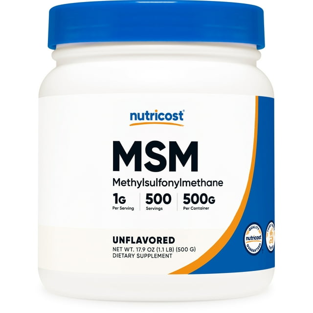 Nutricost MSM Powder 500 Grams (Methylsulfonylmethane) - Non-GMO ...