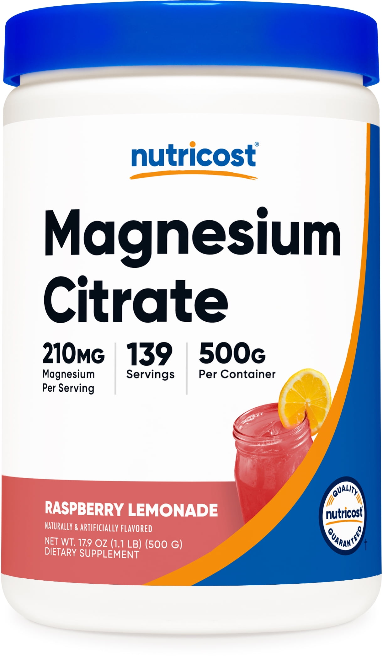 Nutricost Magnesium Citrate Powder (Raspberry Lemonade, 500 Gram ...