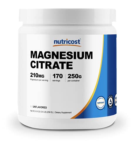 Nutricost Magnesium Citrate Powder (Raspberry Lemonade, 250 Grams ...