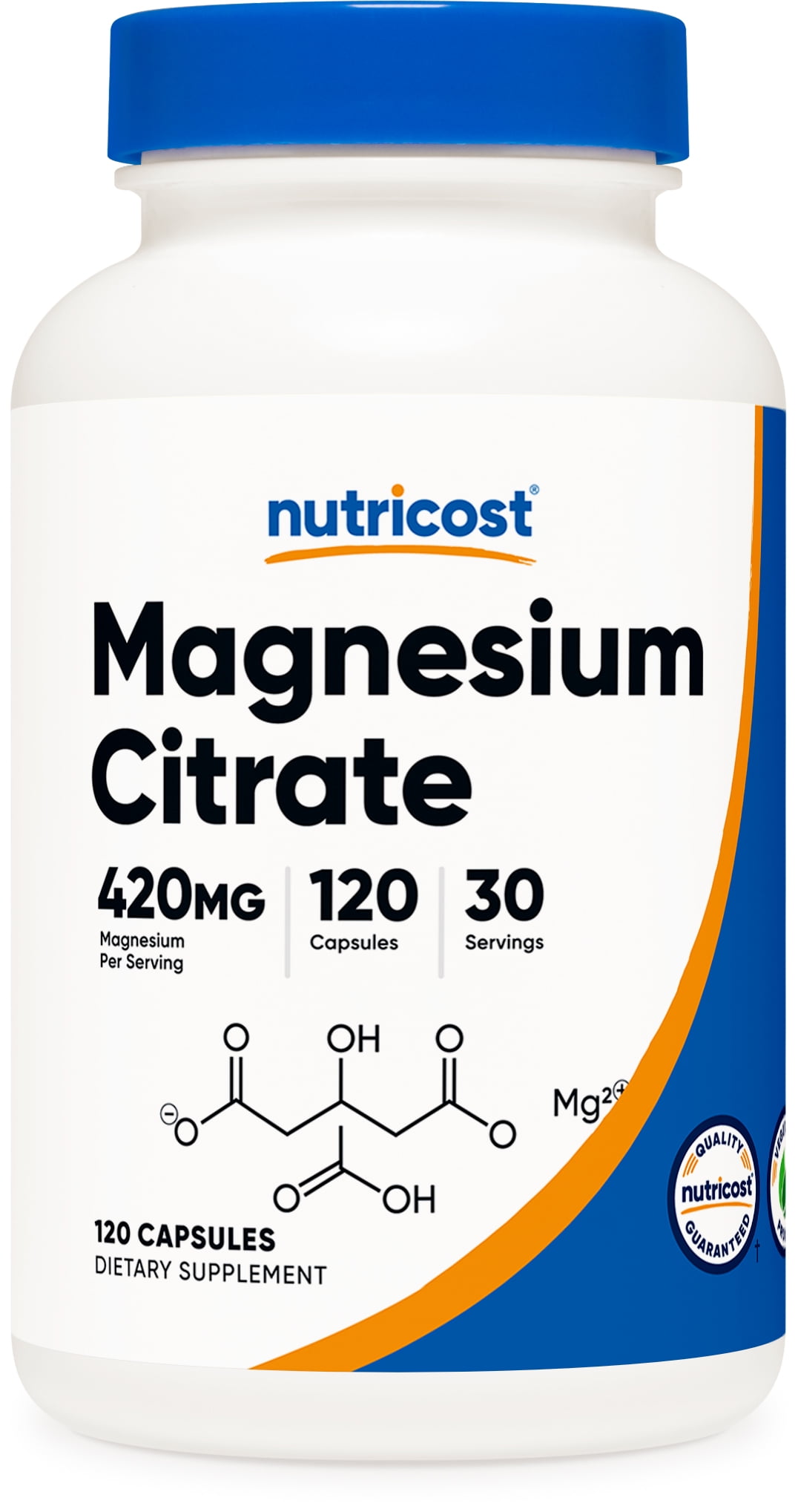 Nutricost Magnesium Citrate Supplement 420mg, 30 Servings (120 Vegetarian Capsules) - Walmart.com